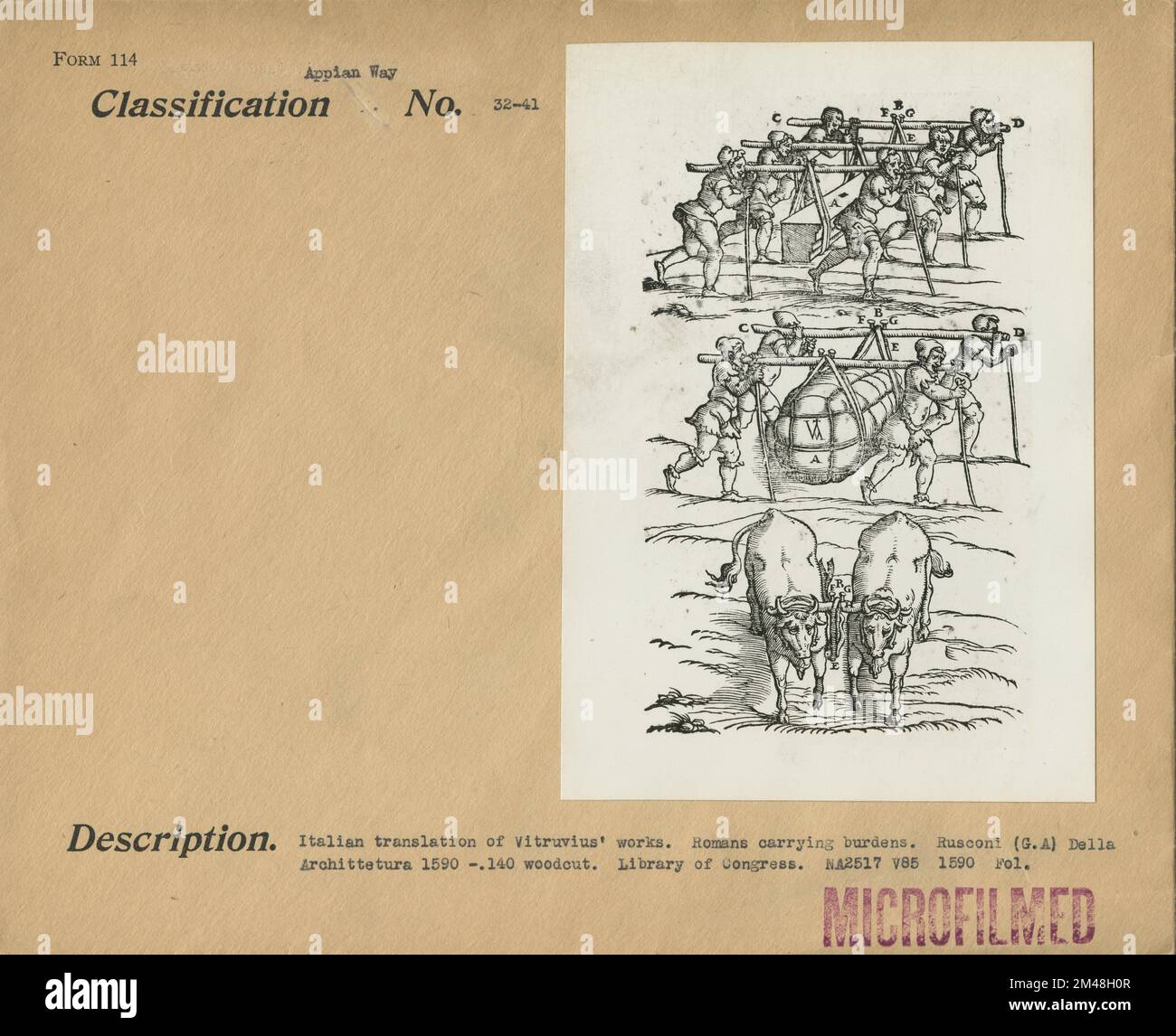 Romans Carrying Burdens. Original caption: Romans carrying burdens ...