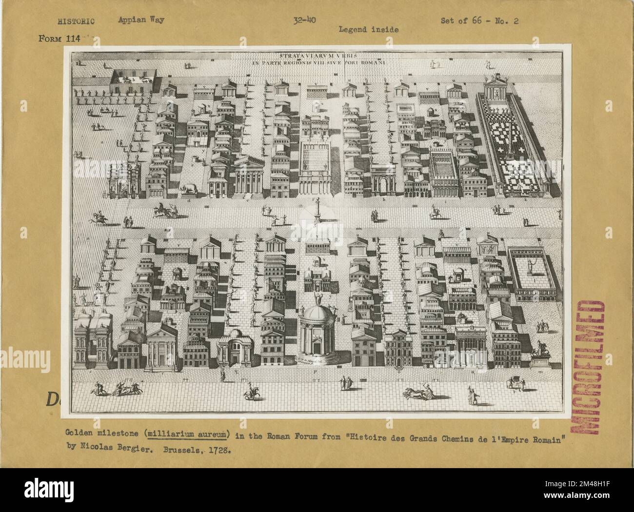 Golden Milestone (milliarium aureum) in the Roman Forum. Original ...