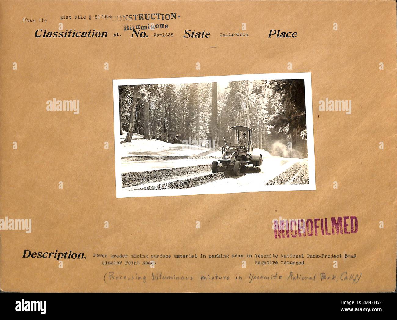 Processing Bituminous Mixture in Yosemite National Park. Original ...