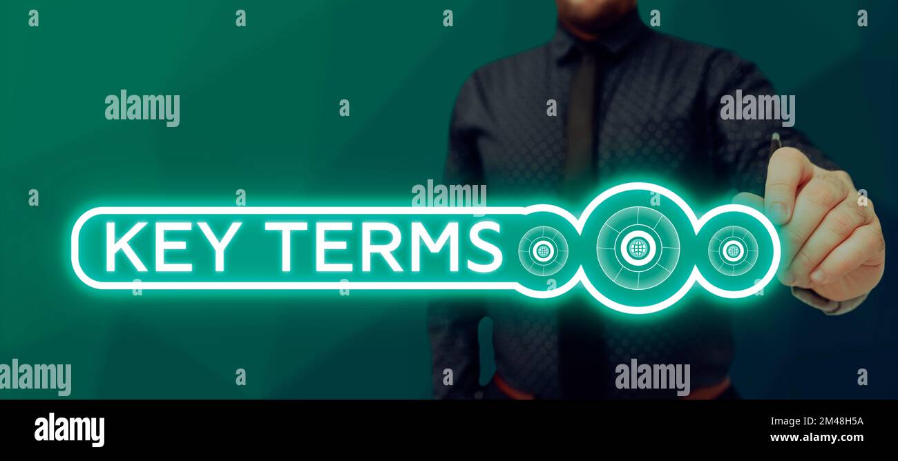 Text caption presenting Key Terms. Business idea Words that can help a ...