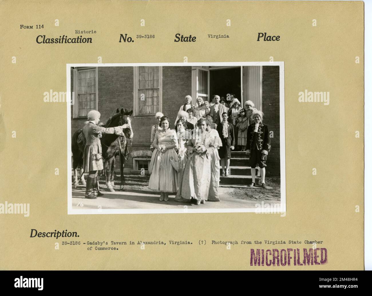 Gadsby's Tavern in Alexandria, Virginia. Original caption: Gadsby's ...