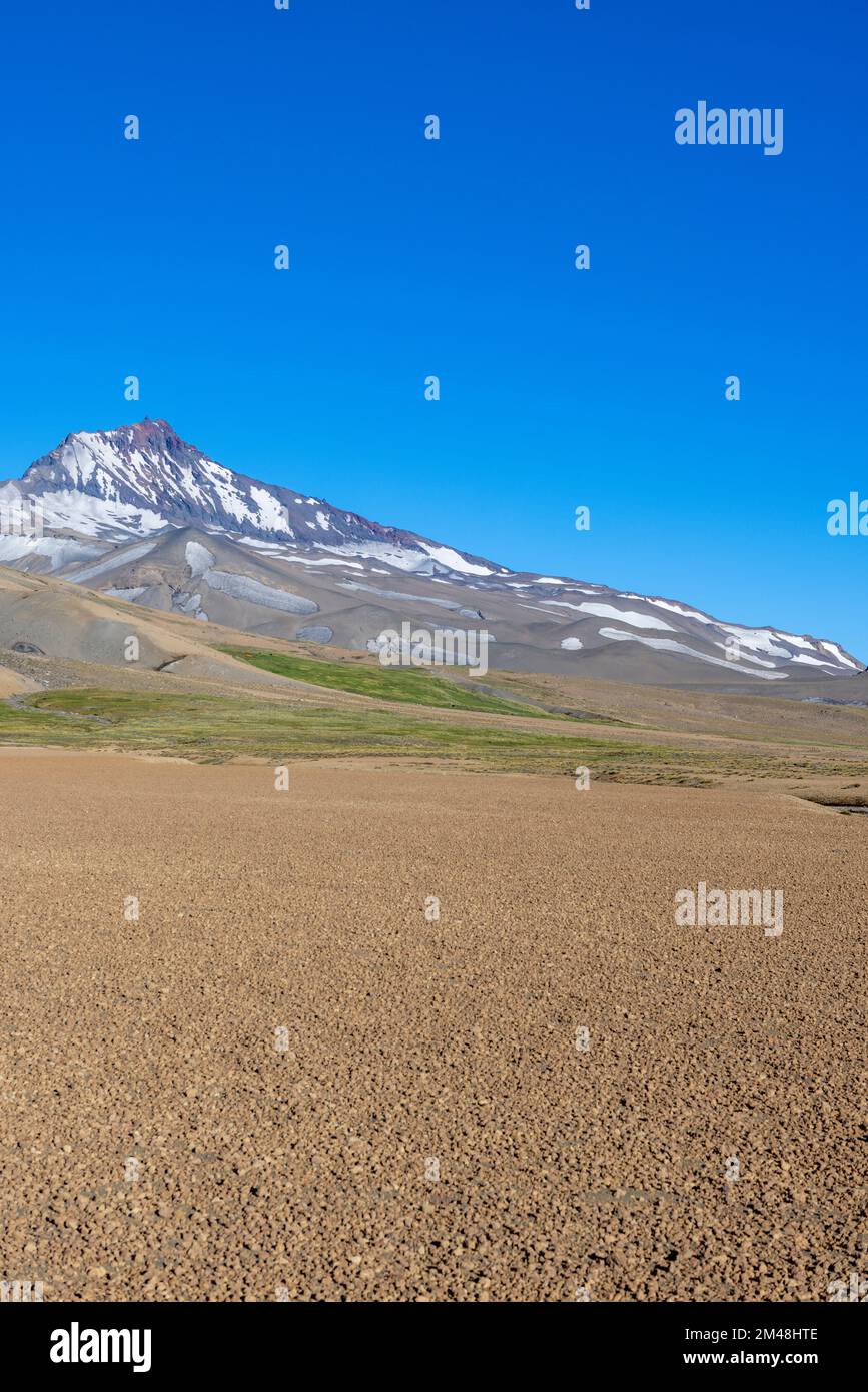 Volcano Planchón-Peteroa and landscape at Paso Vergara - crossing the ...