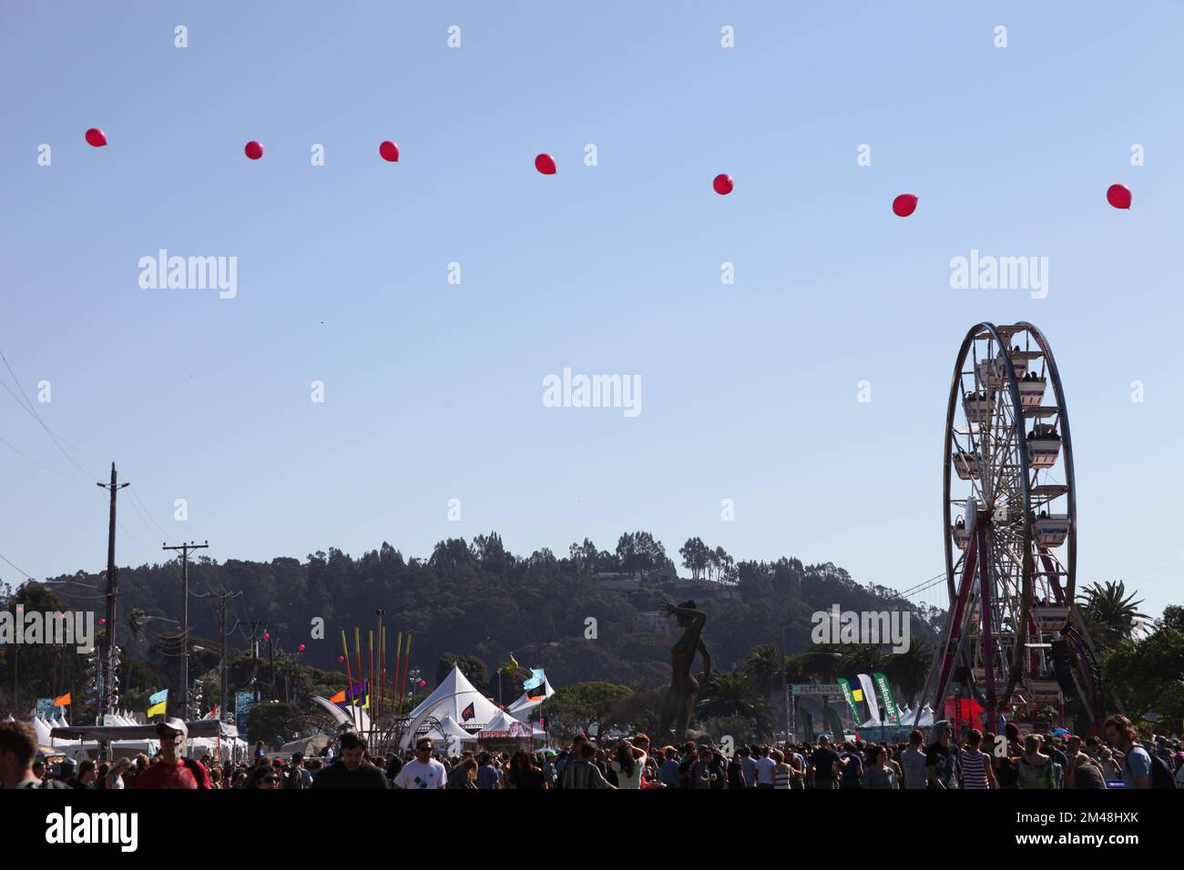 The Ferris Wheel at Treasure Island Music Festival in the late afternoon Stock Photo - Alamy