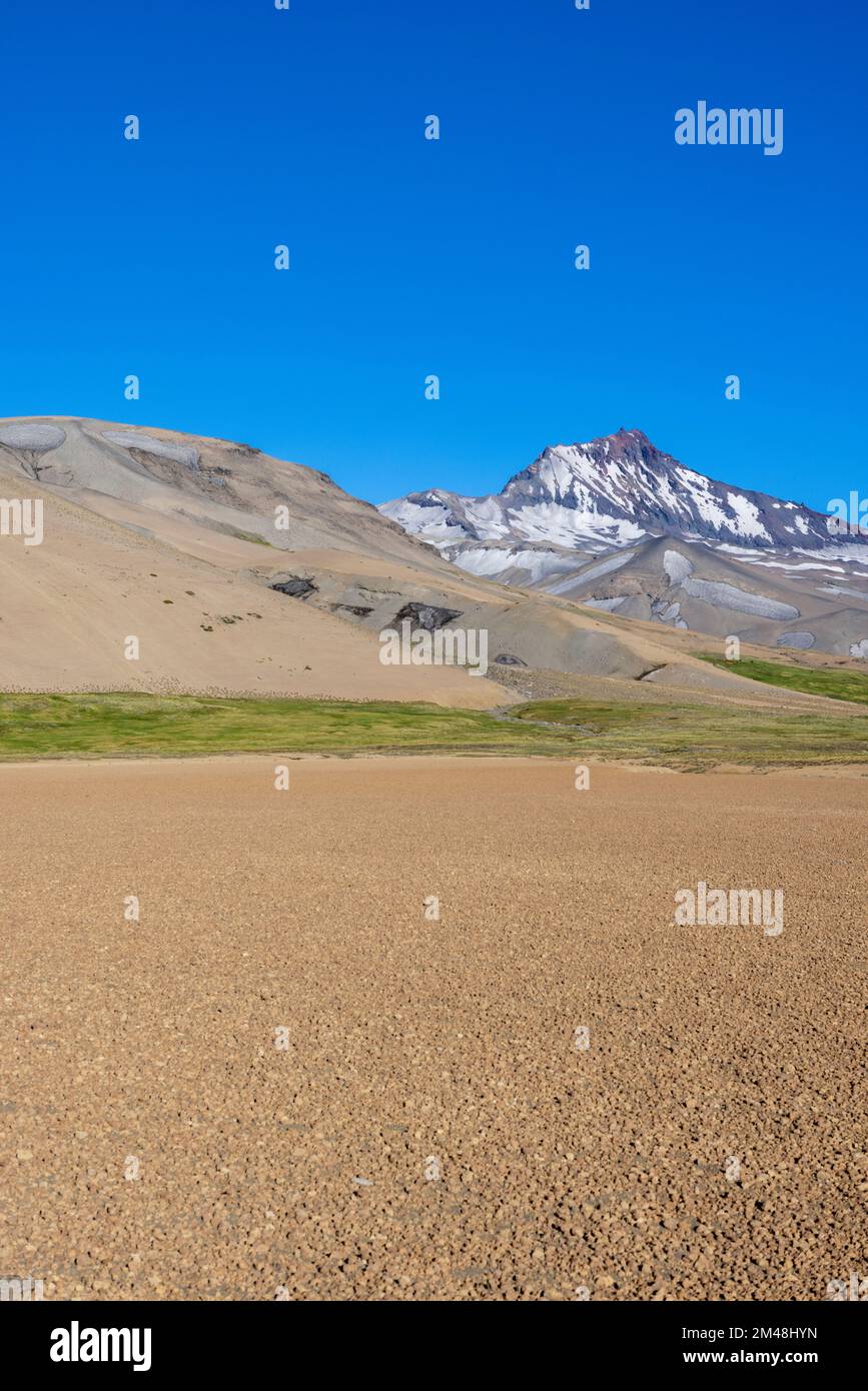 Volcano Planchón-Peteroa and landscape at Paso Vergara - crossing the ...