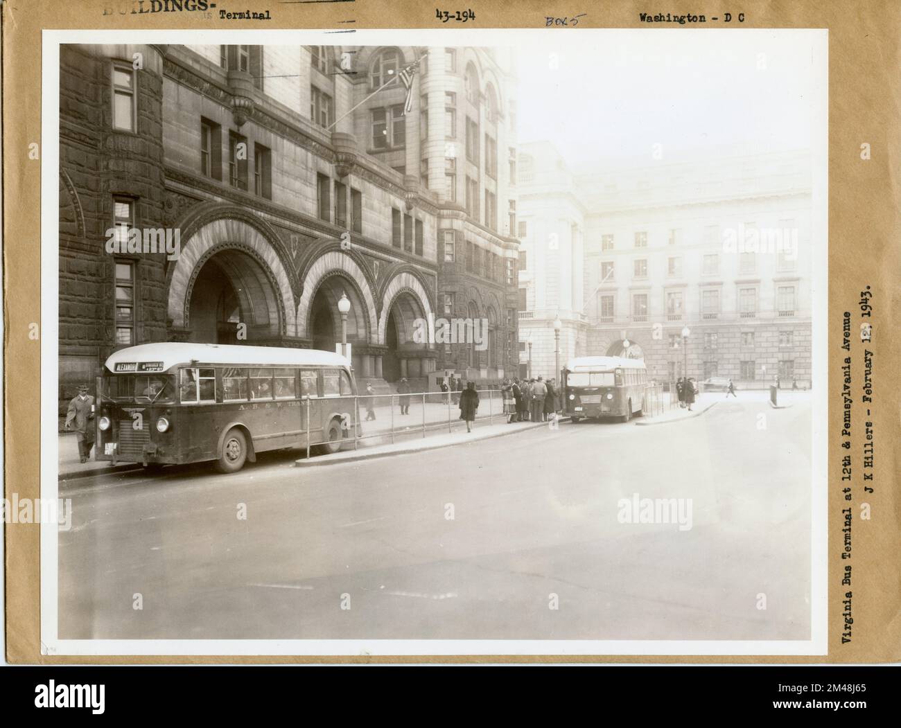 Virginia Bus Terminal at 12th & Pennsylvania Avenue. Original caption ...