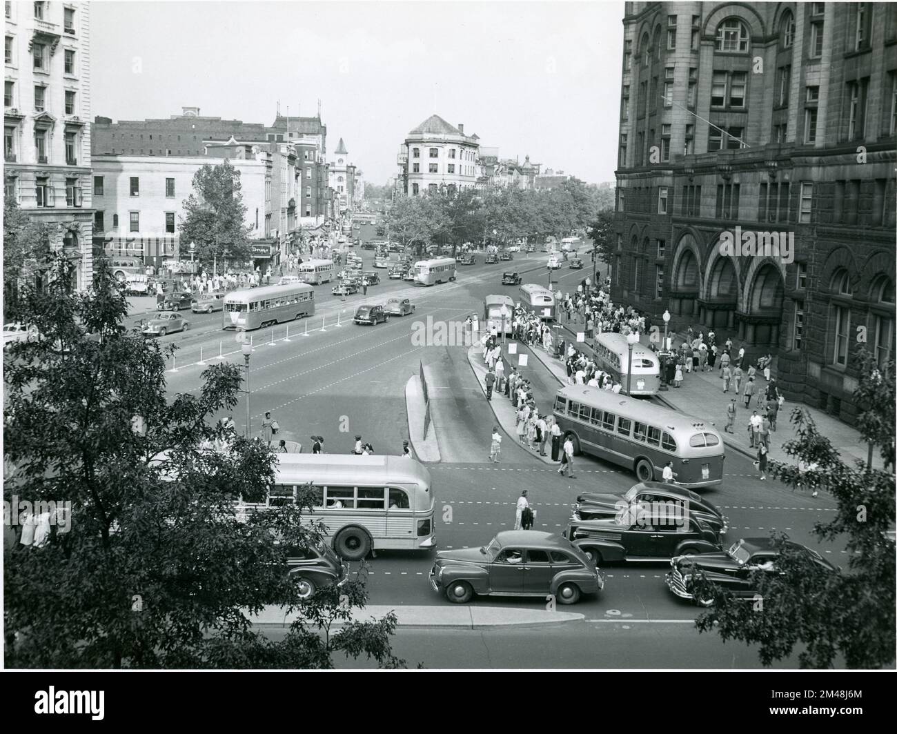 Bus Loading Lanes For Suburban Bus Line. Original caption: Bus loading ...