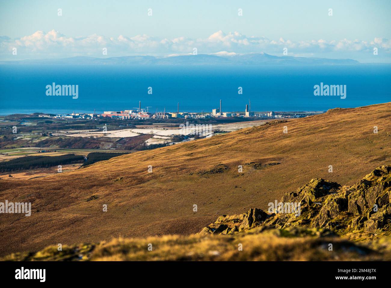 Seascale / Sellafield nuclear power plant on the edge of the Lake ...