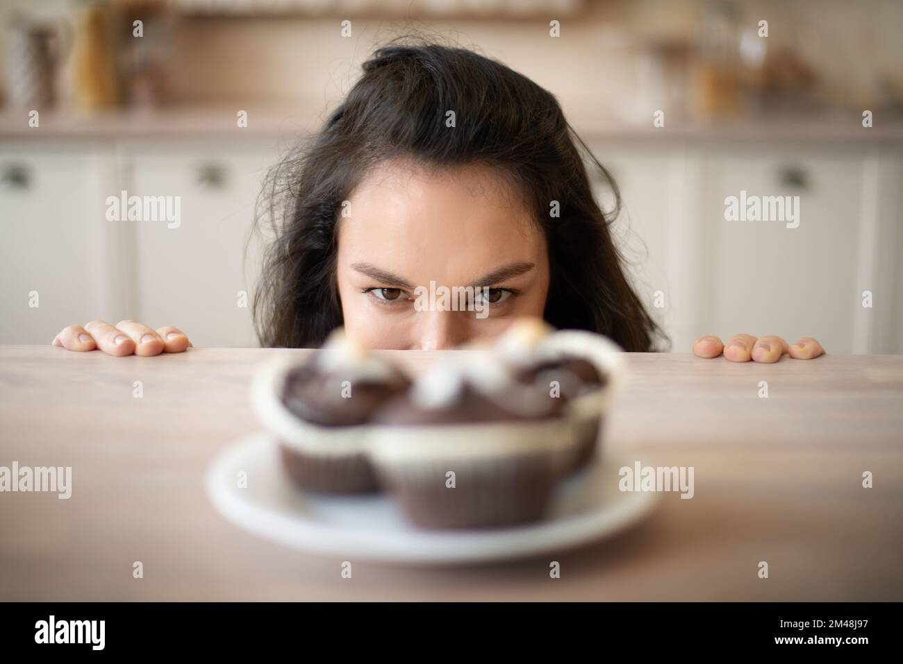 Obesity woman cake hi-res stock photography and images - Alamy