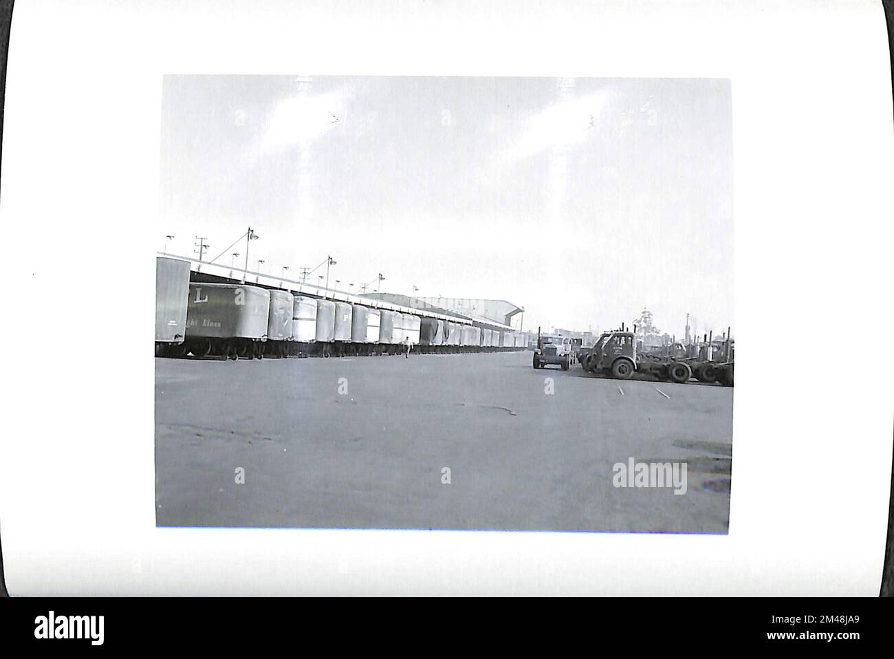 Pacific Freight Lines Loading Terminal, Los Angeles. Original caption ...