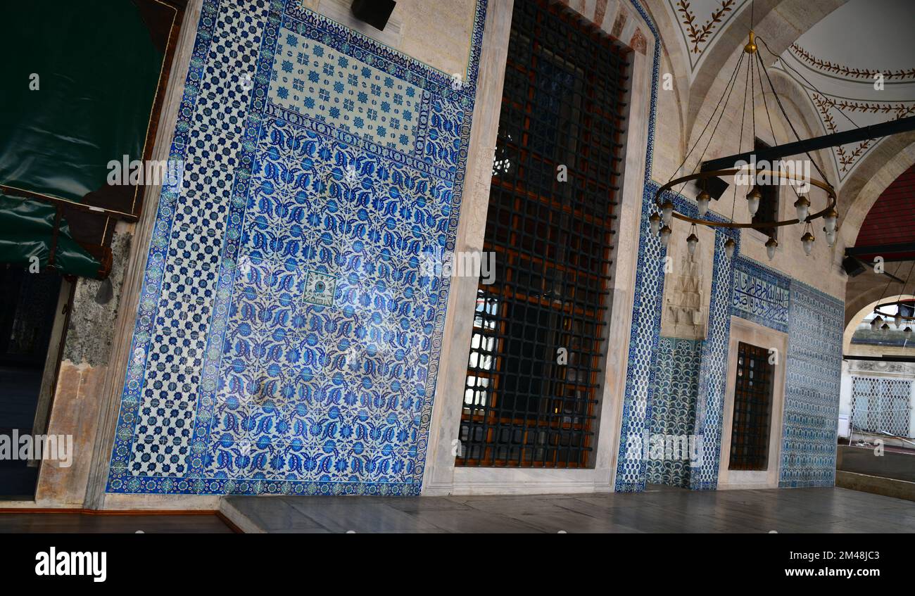 Located in Istanbul, Turkey, the Rustem Pasha Mosque was built by Mimar ...
