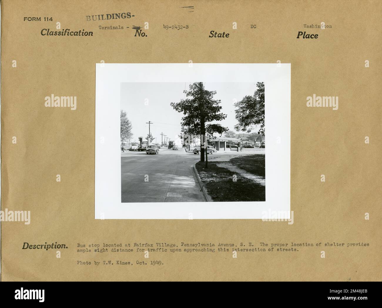 Bus Stop at Fairfax Village, Pennsylvania Avenue, SE. Original caption ...