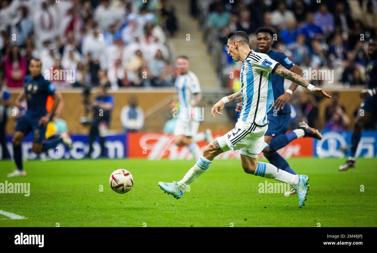 Doha, Qatar. 18th Dec, 2022. Angel Di Maria (Arg) score the goal for 2: ...