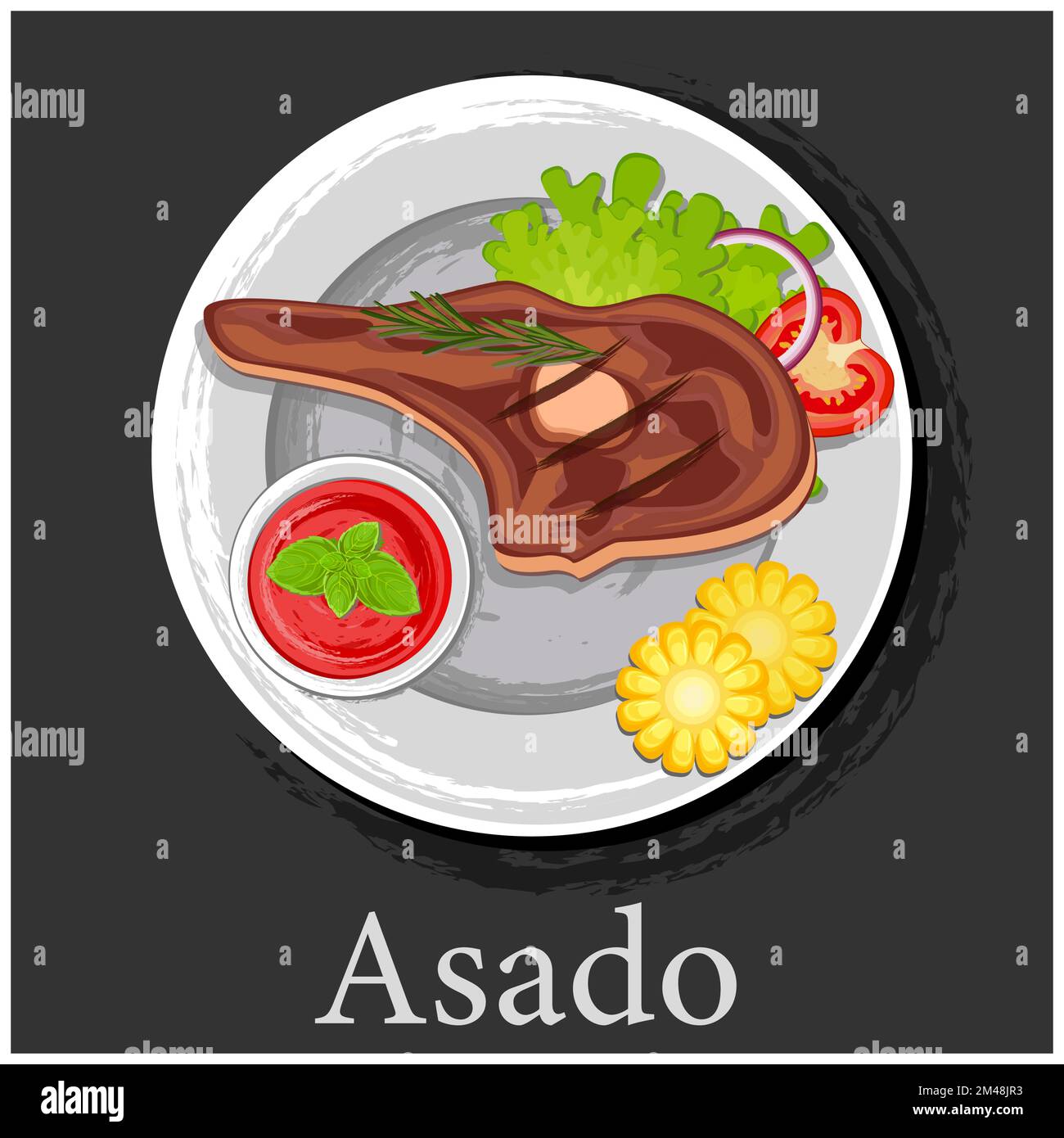 Pollo asado vector hi-res stock photography and images - Alamy