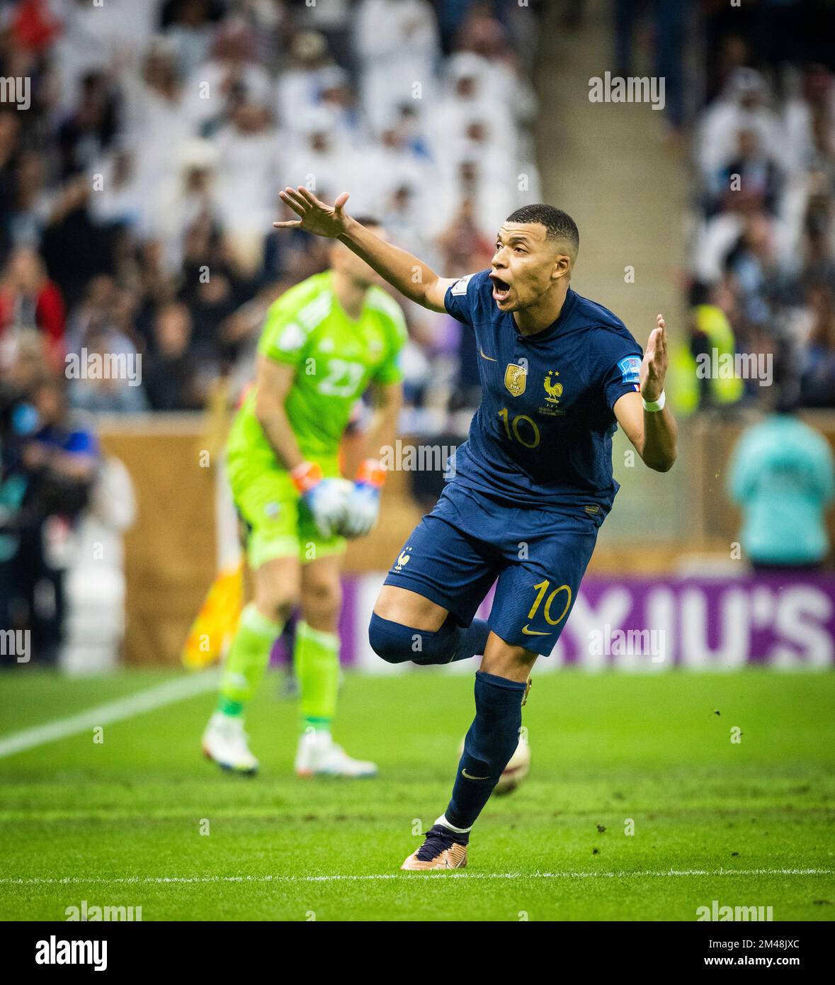 Mbappe world cup final 2022 celebration hi-res stock photography and ...