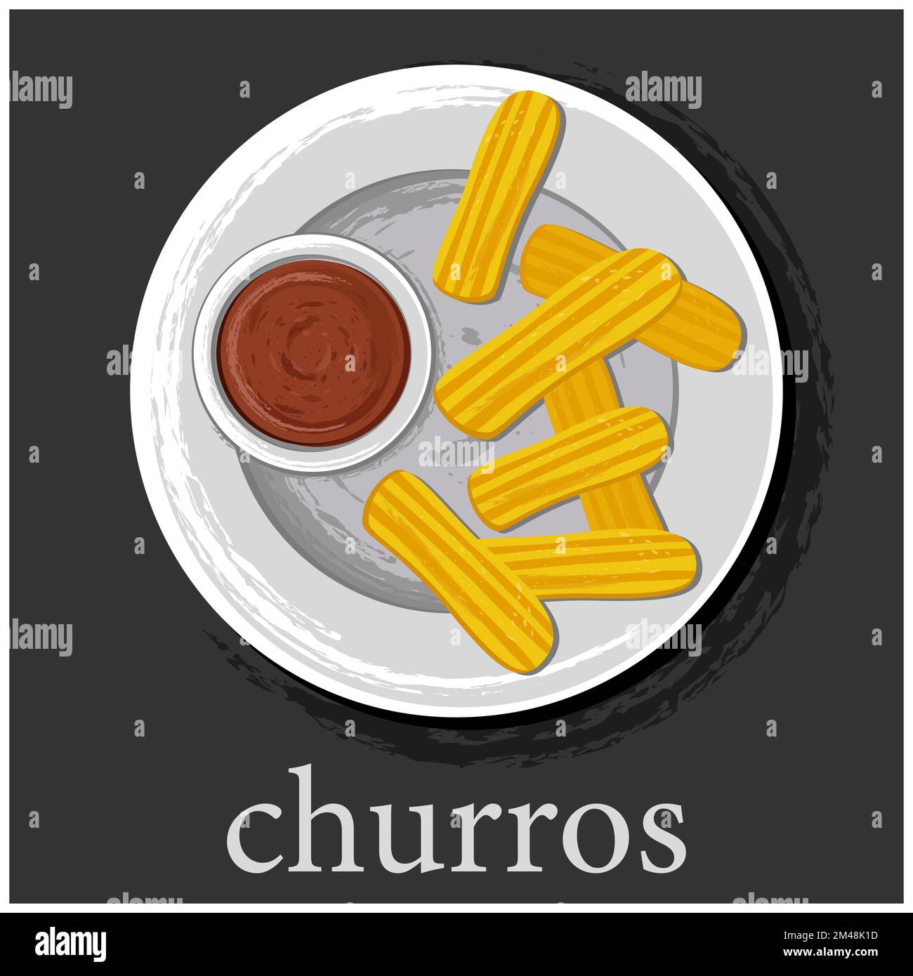 Churros con chocolate Cut Out Stock Images & Pictures - Alamy