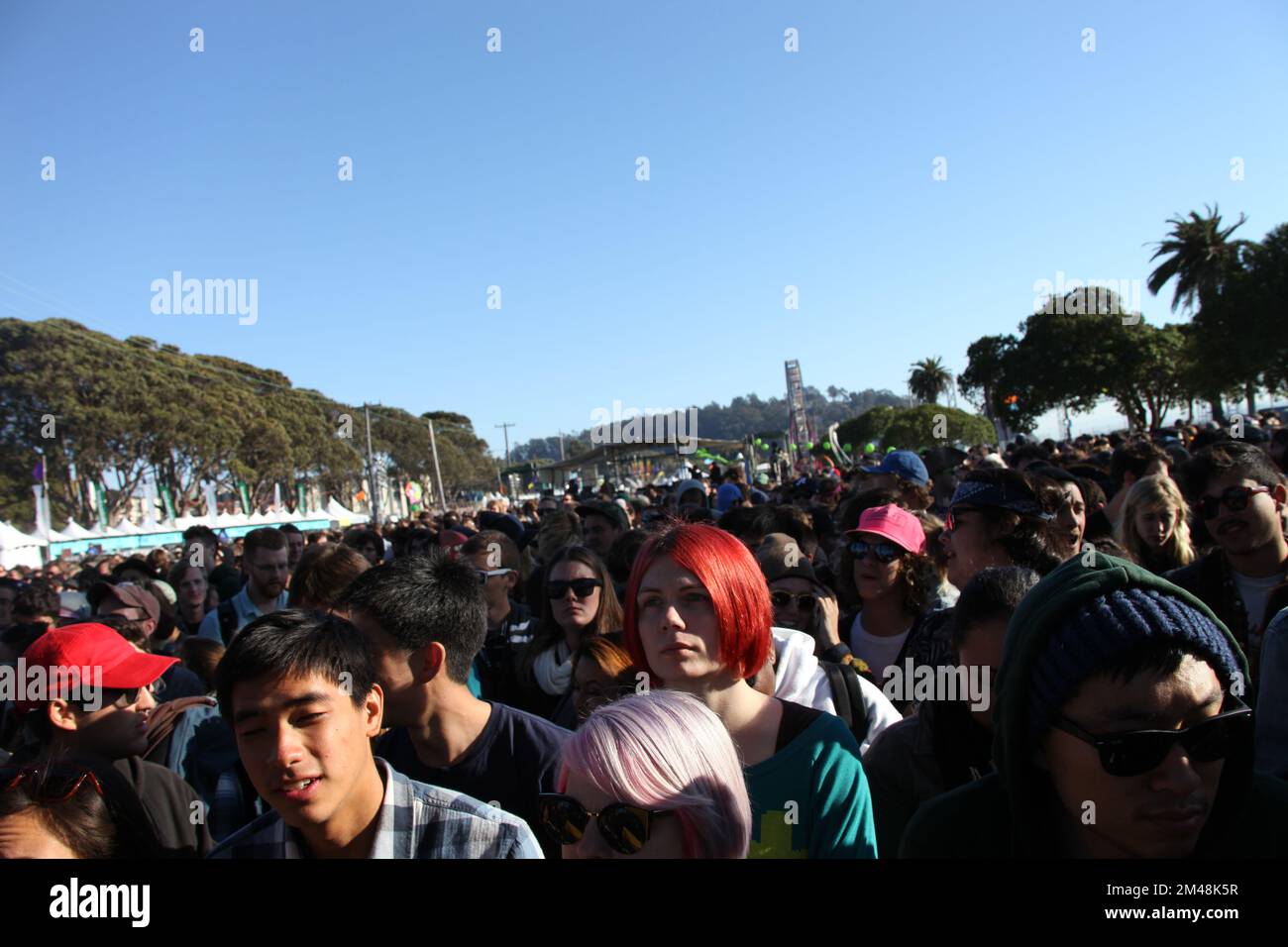 Festival Crowds and Fashion at the Treasure Island Music Festival Stock ...