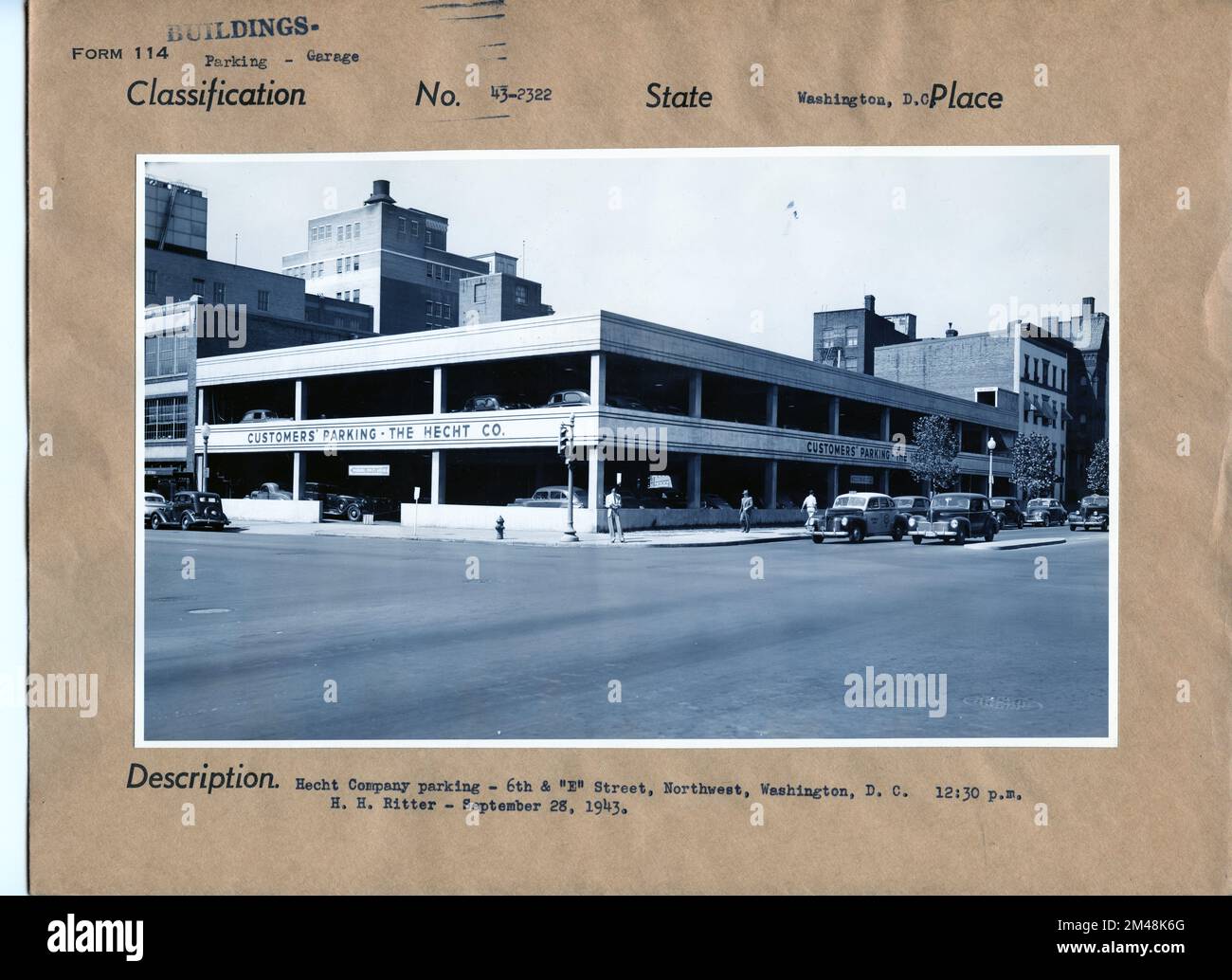 Hecht Company Customers' Parking Garage at 6th and "E" Street NW ...