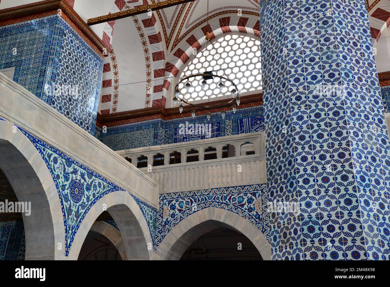 Located in Istanbul, Turkey, the Rustem Pasha Mosque was built by Mimar ...