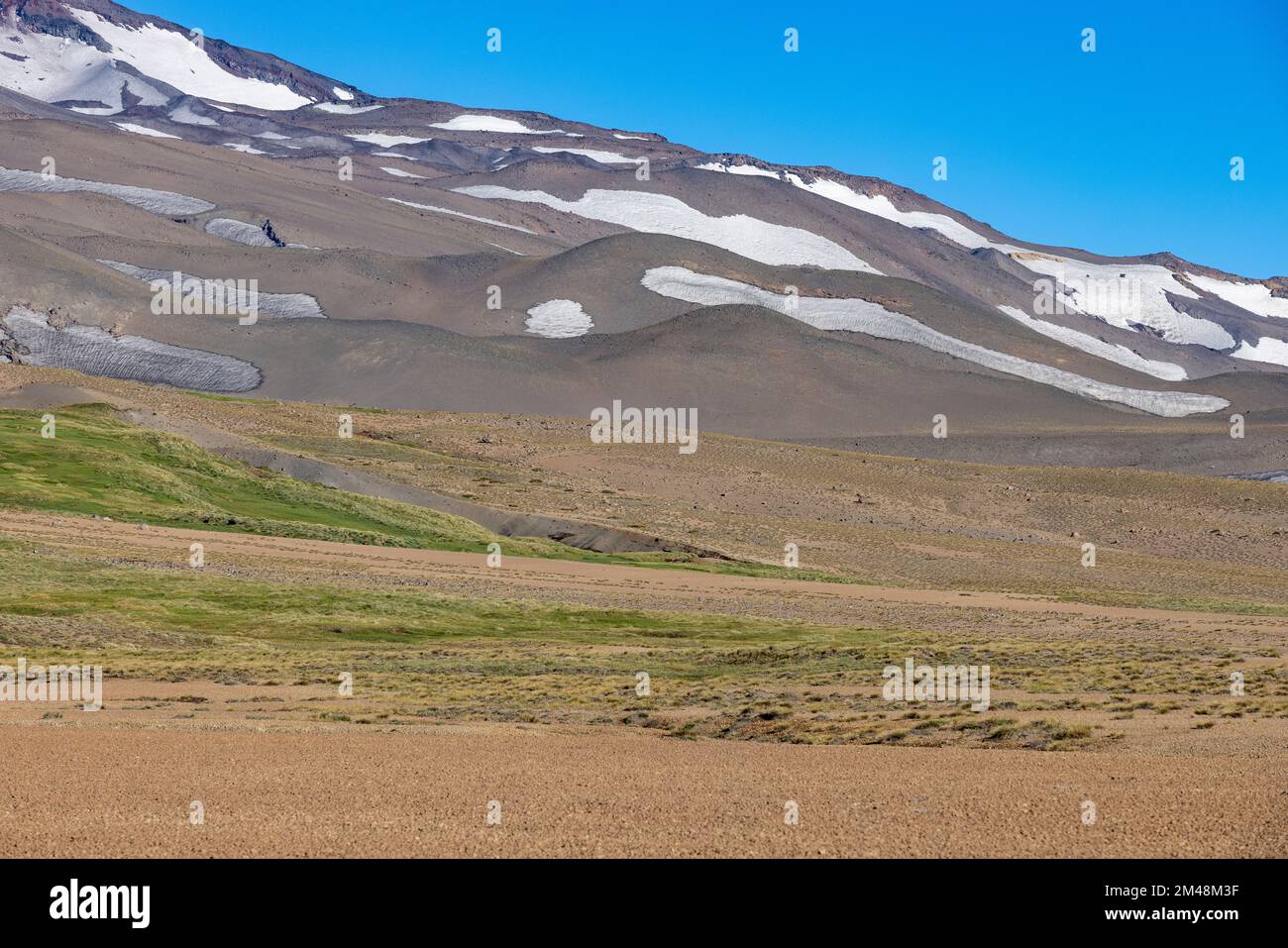 View of the breathtaking landscape at Paso Vergara in Argentina while ...