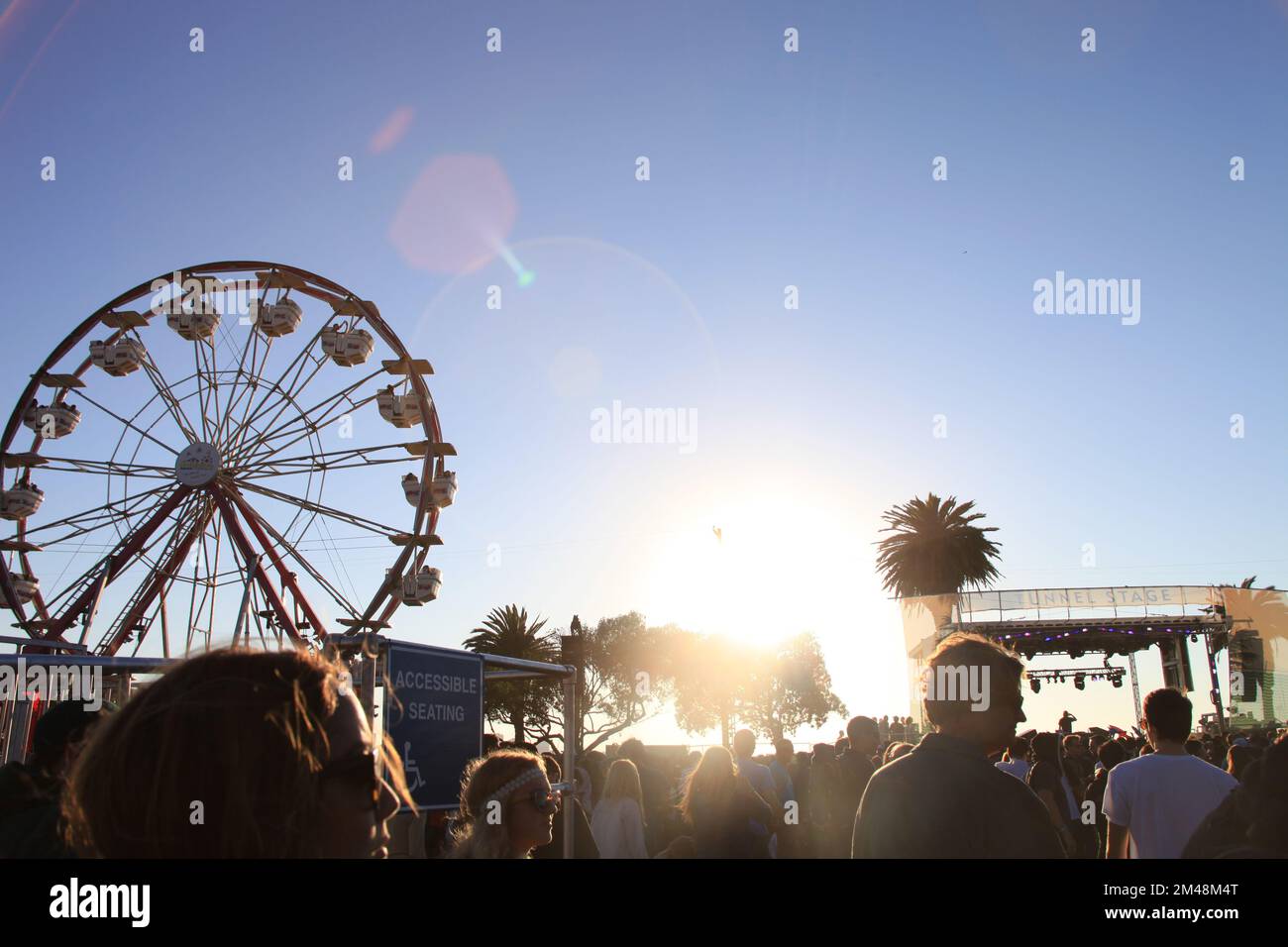 The Ferris Wheel at Treasure Island Music Festival in the late afternoon Stock Photo - Alamy