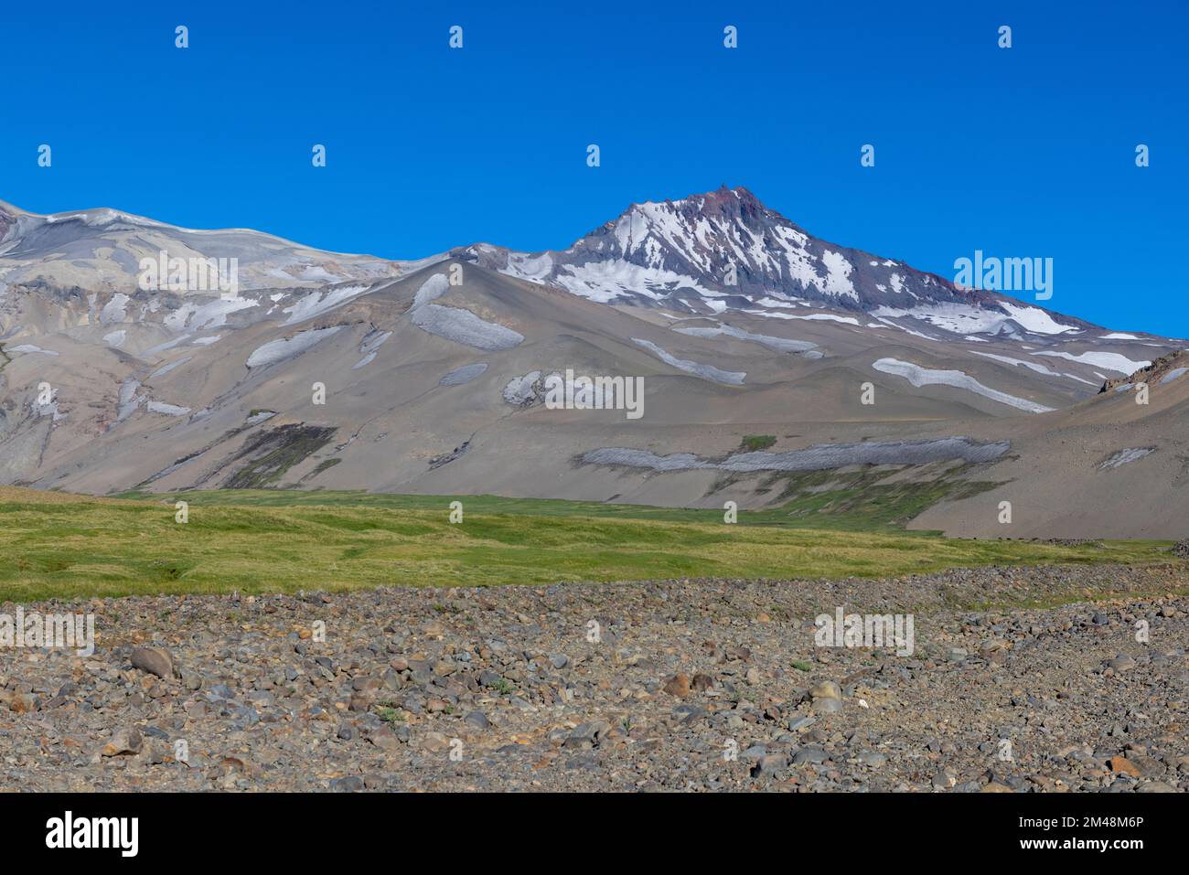 View of the breathtaking landscape at Paso Vergara in Argentina while ...