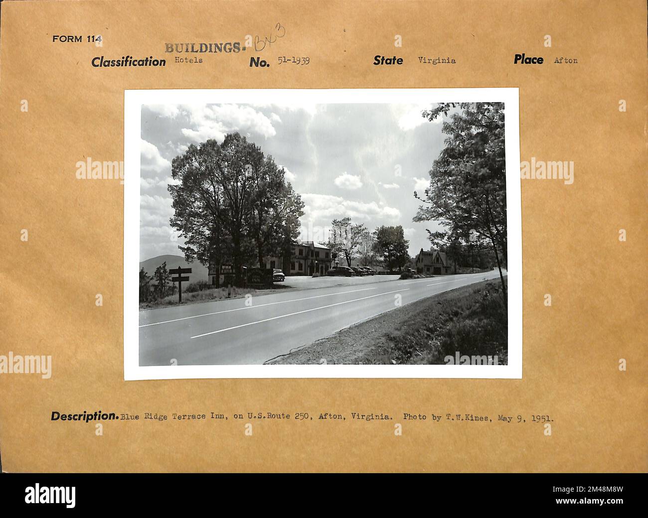 Blue Ridge Terrace Inn. Original caption: Blue Ridge Terrace Inn, on ...