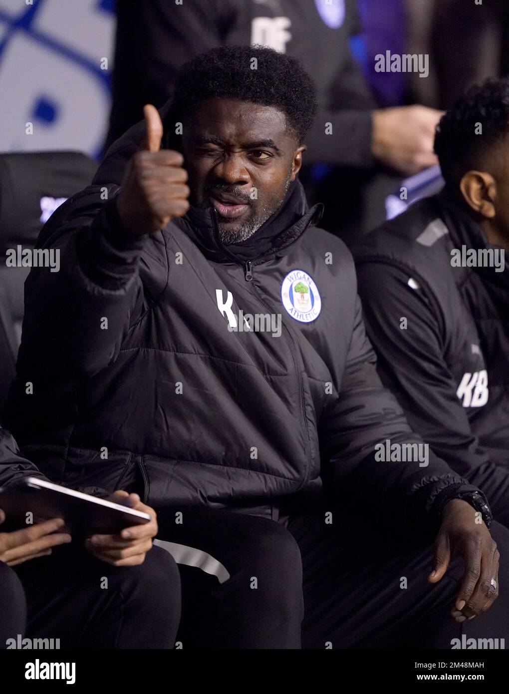 Wigan Athletic manager Kolo Toure during the Sky Bet Championship match ...