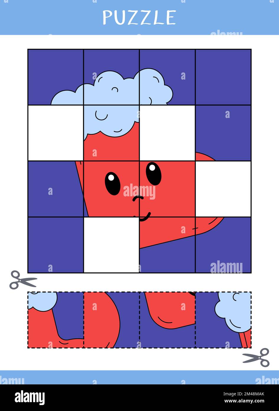 Puzzle for kids. Find the missing parts of the picture. Simple ...