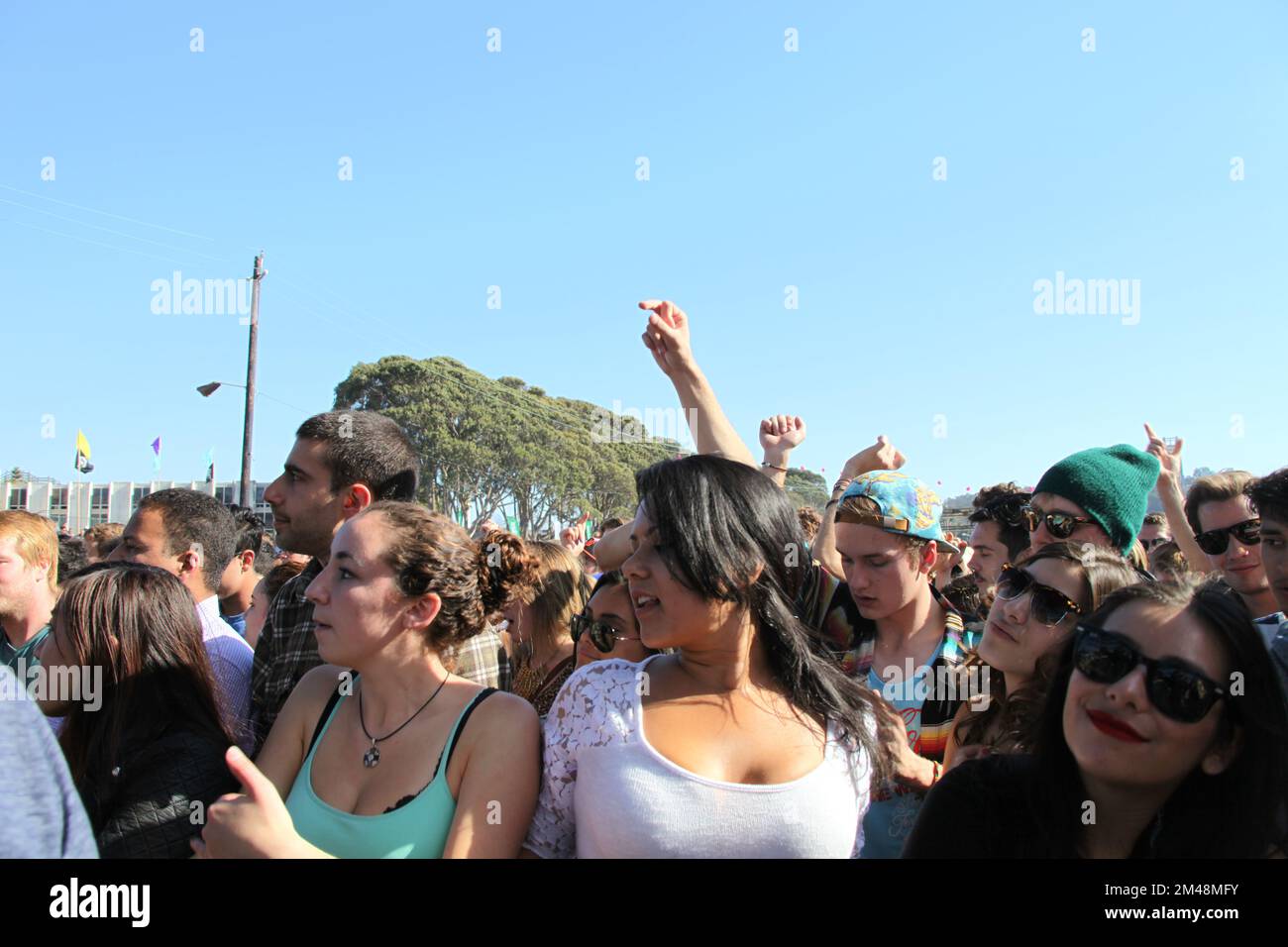 Festival Crowds and Fashion at the Treasure Island Music Festival Stock Photo - Alamy