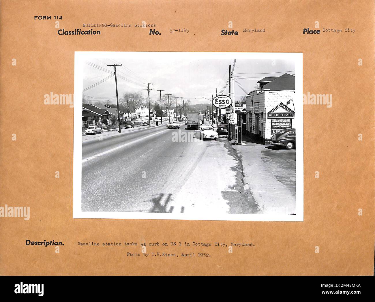 Gasoline Station Tanks at Curb on U.S. 1 in Cottage City, Maryland ...