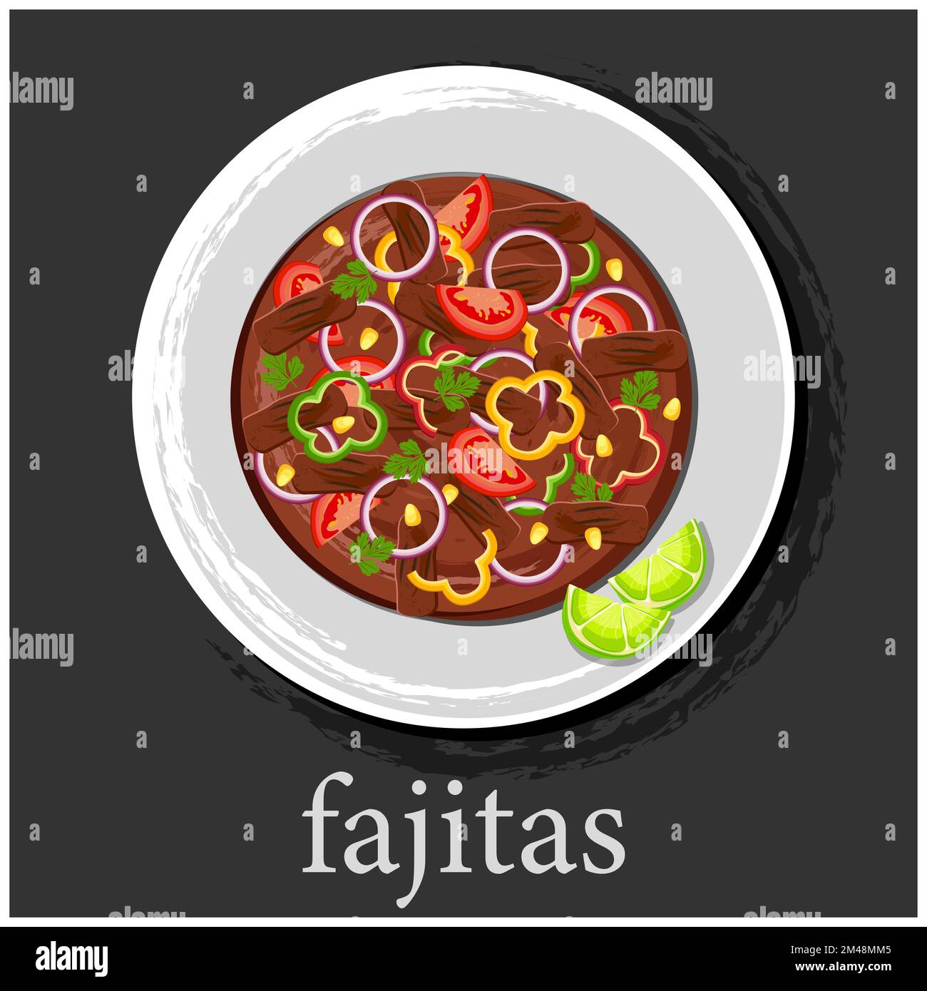 Meat fajitas Stock Vector Images - Alamy