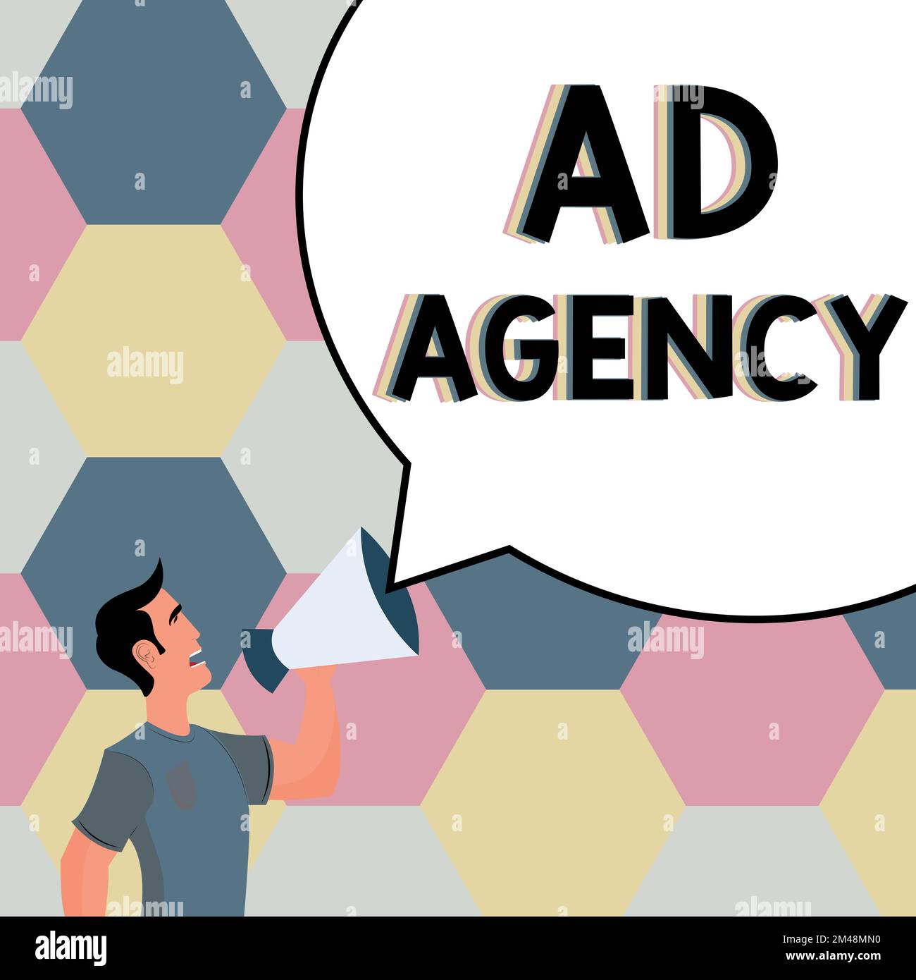 Text caption presenting Ad Agency. Conceptual photo business dedicated ...