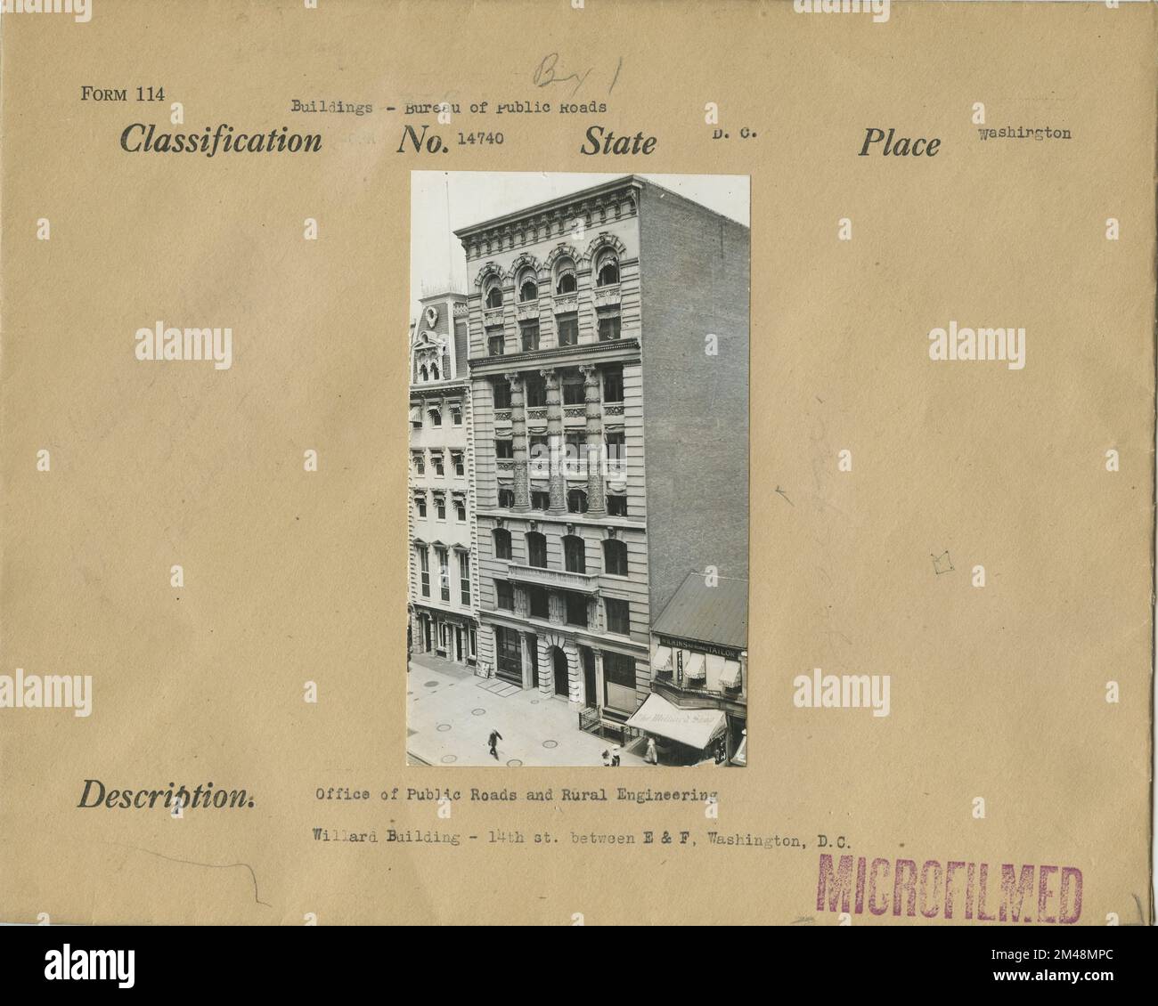 Office of Public Roads and Rural Engineering. Original caption: Office ...