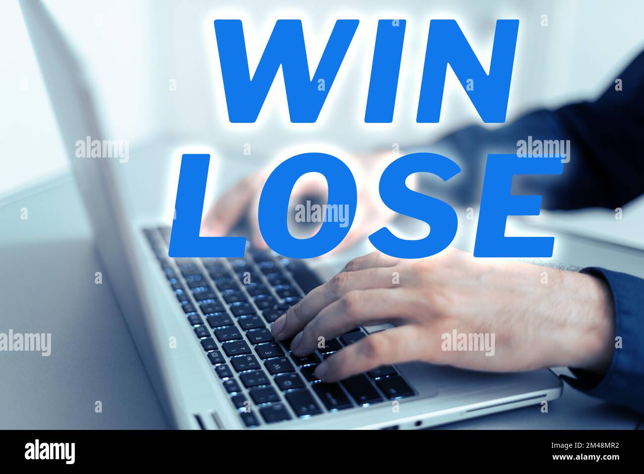 Text caption presenting Win Lose. Business approach Compare ...