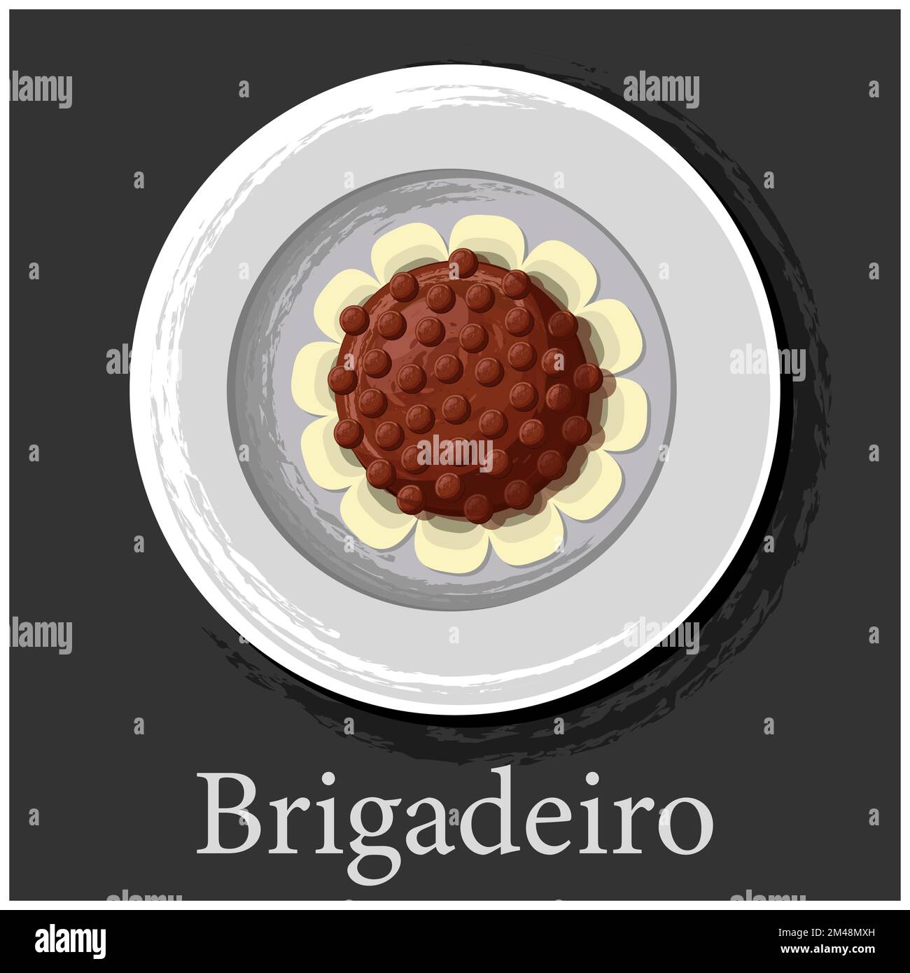 Dessert Brigadeiro. Illustration design of the foreman of Brazilian ...