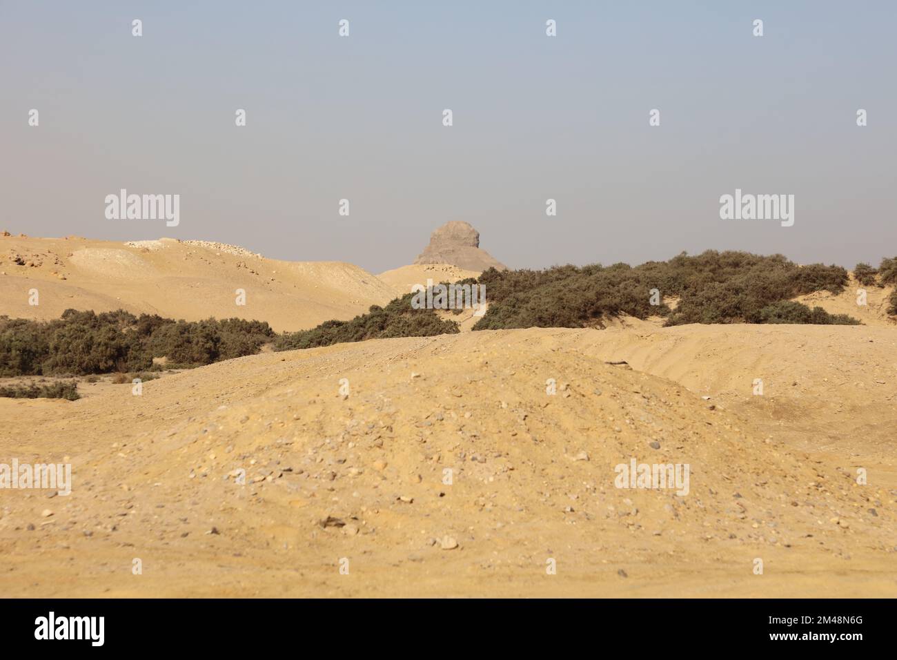 Pyramid and Desert Stock Photo - Alamy