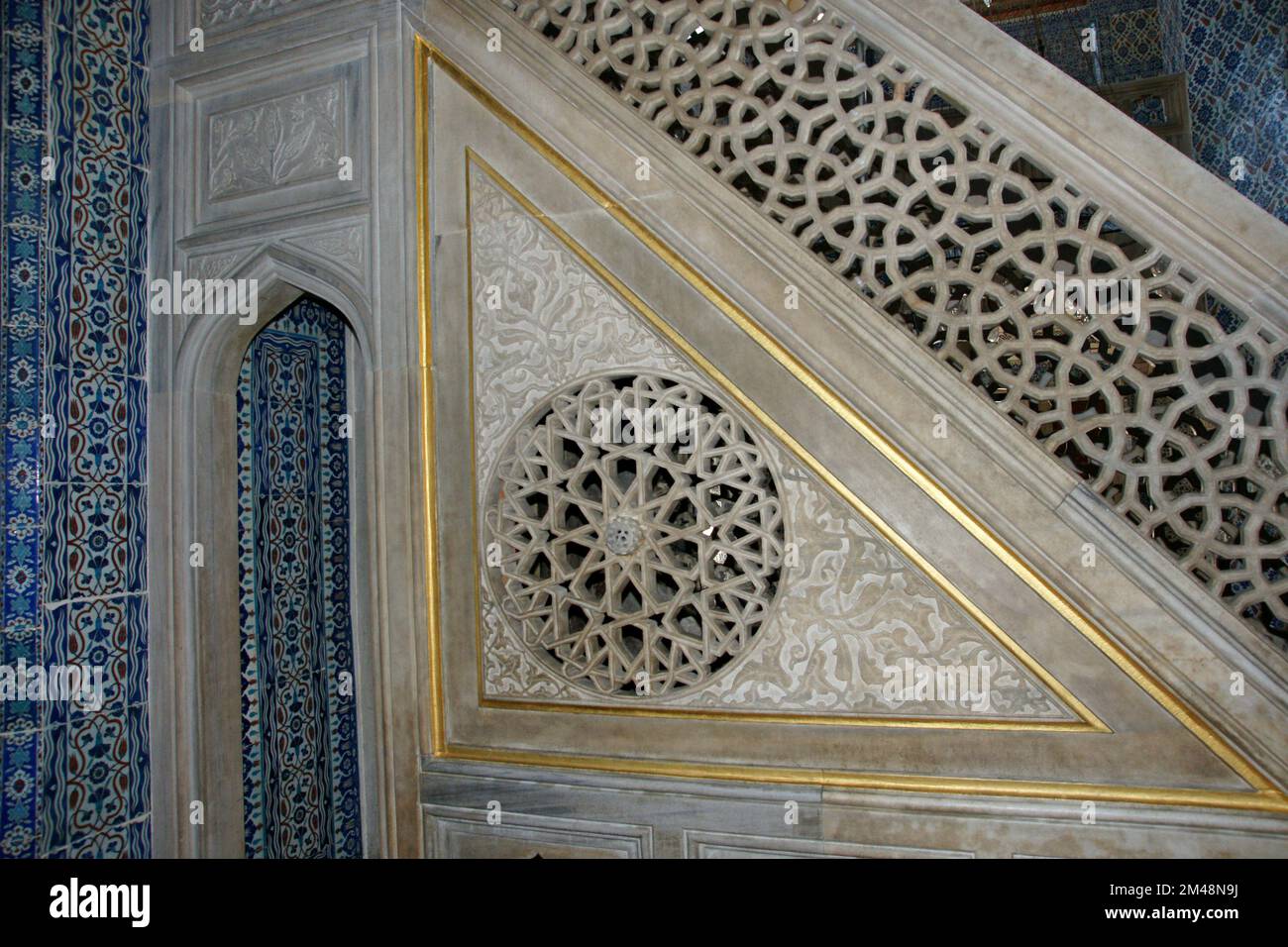 Located in Istanbul, Turkey, the Rustem Pasha Mosque was built by Mimar ...