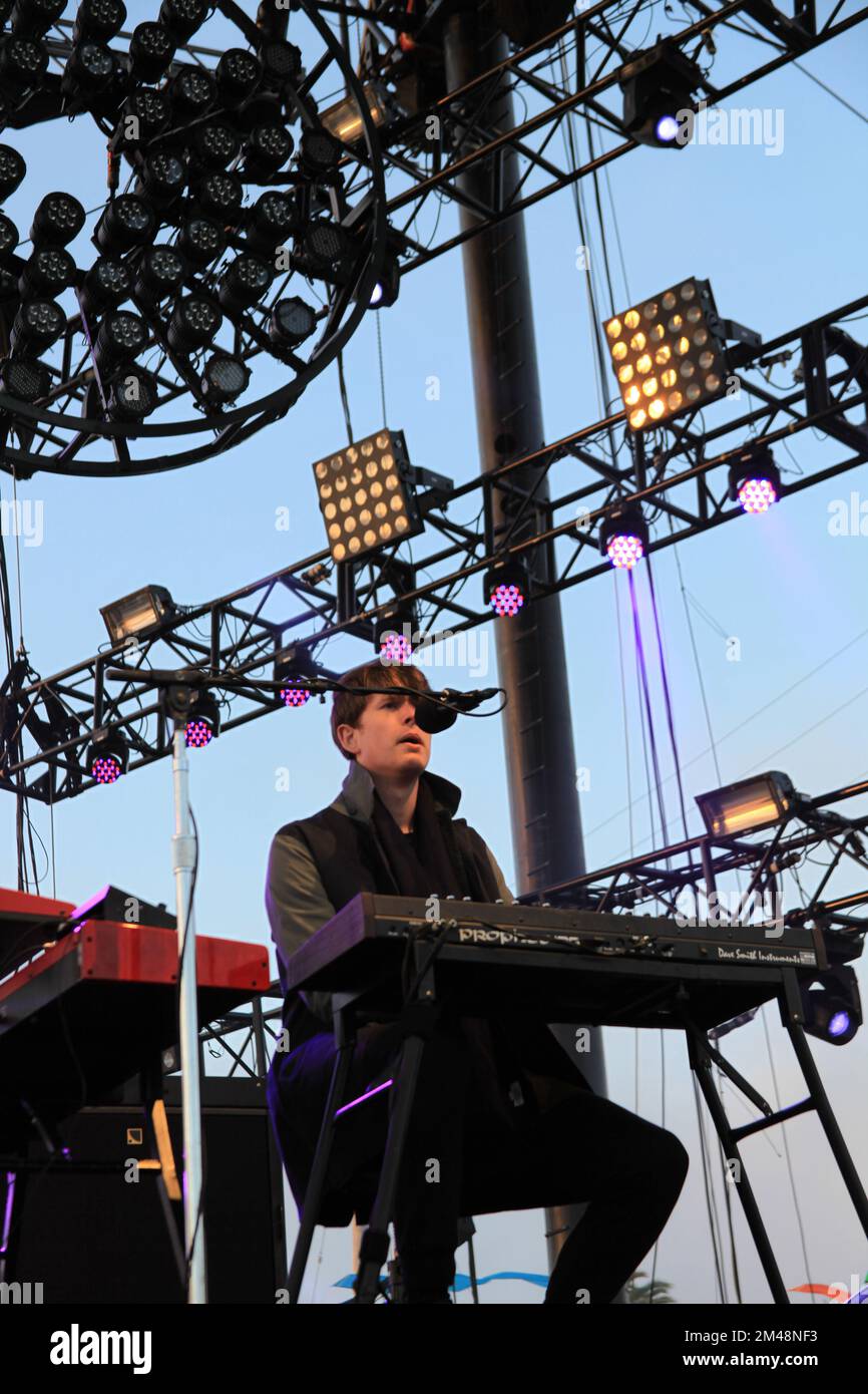 Treasure Island Music Festival - James Blake in concert Stock Photo - Alamy