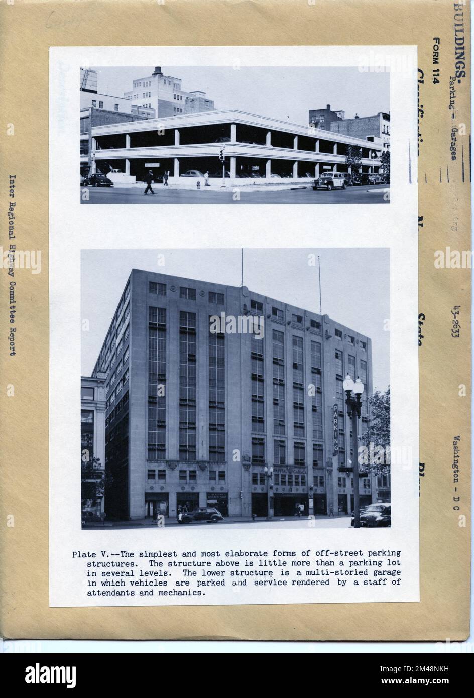 Two DC Off-street Parking Structures. Original caption: Plate V.--The ...