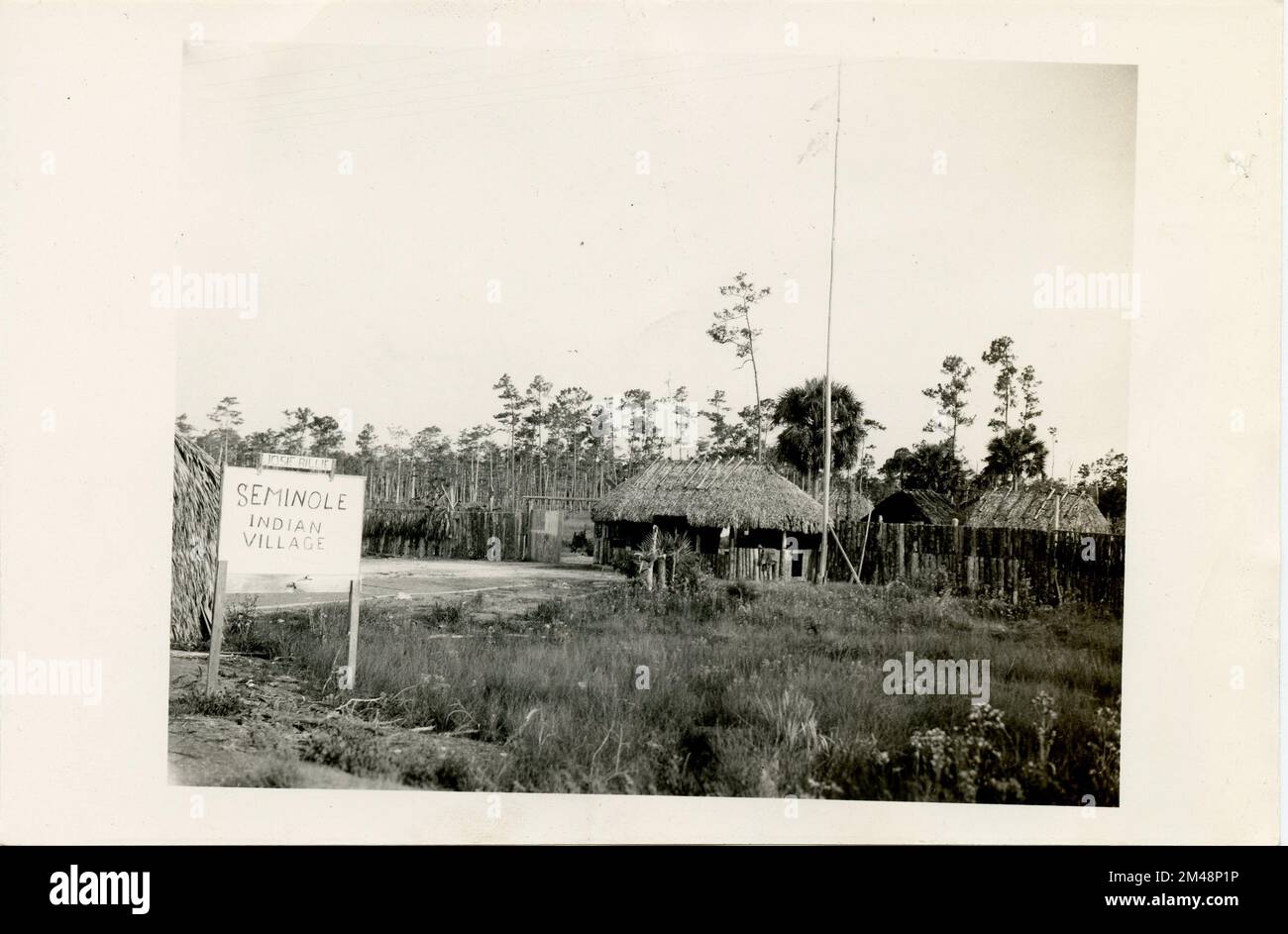 Seminole Indian Village. Original caption: Seminole Indian Village ...