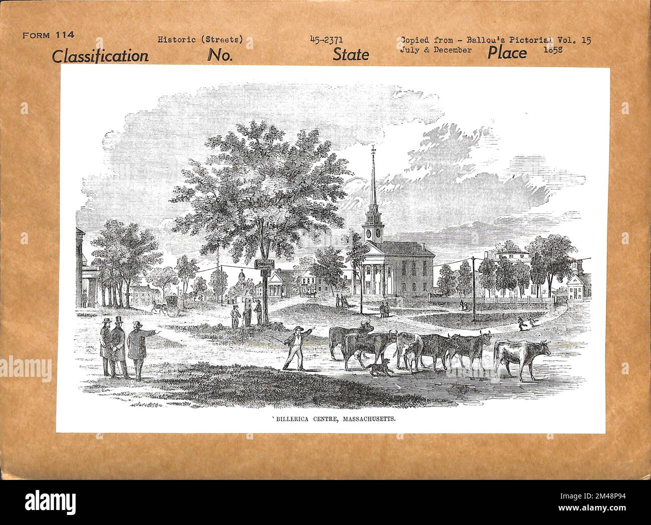 Billerica Centre, Massachusetts. Original caption: Copied from - Ballou ...