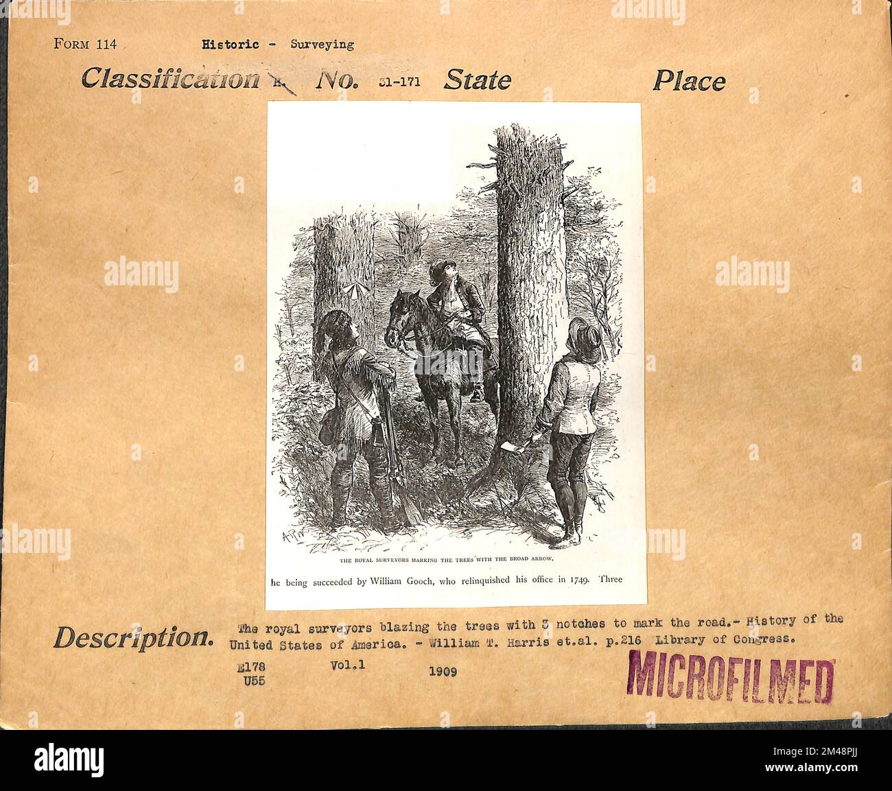 The Royal Surveyors Marking the Trees with the Broad Arrow. Original ...