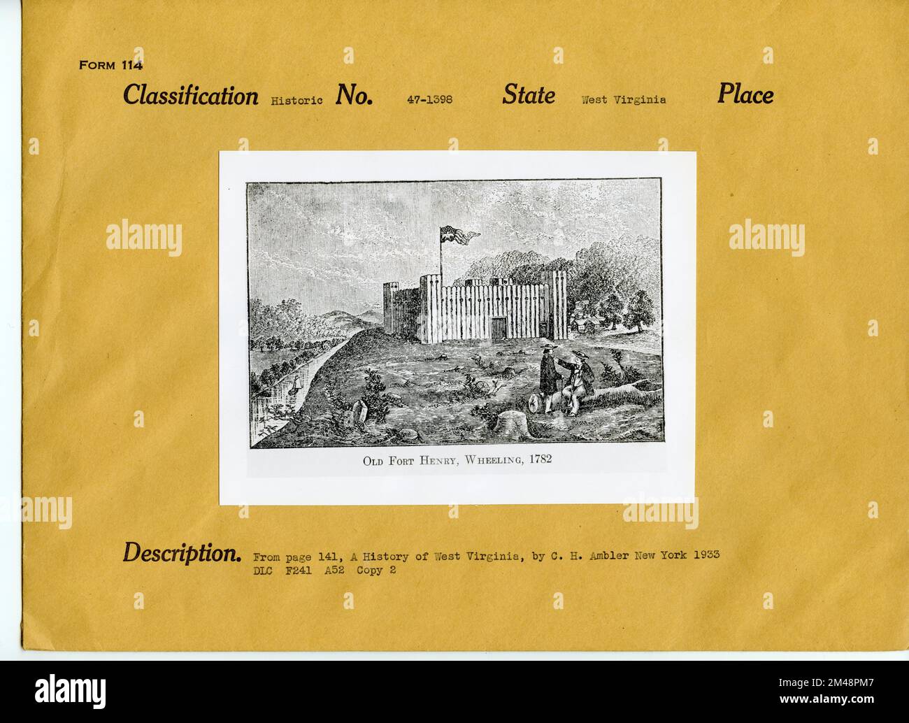 Old Fort Henry, Wheeling, 1782. Original caption: From page 141, A ...