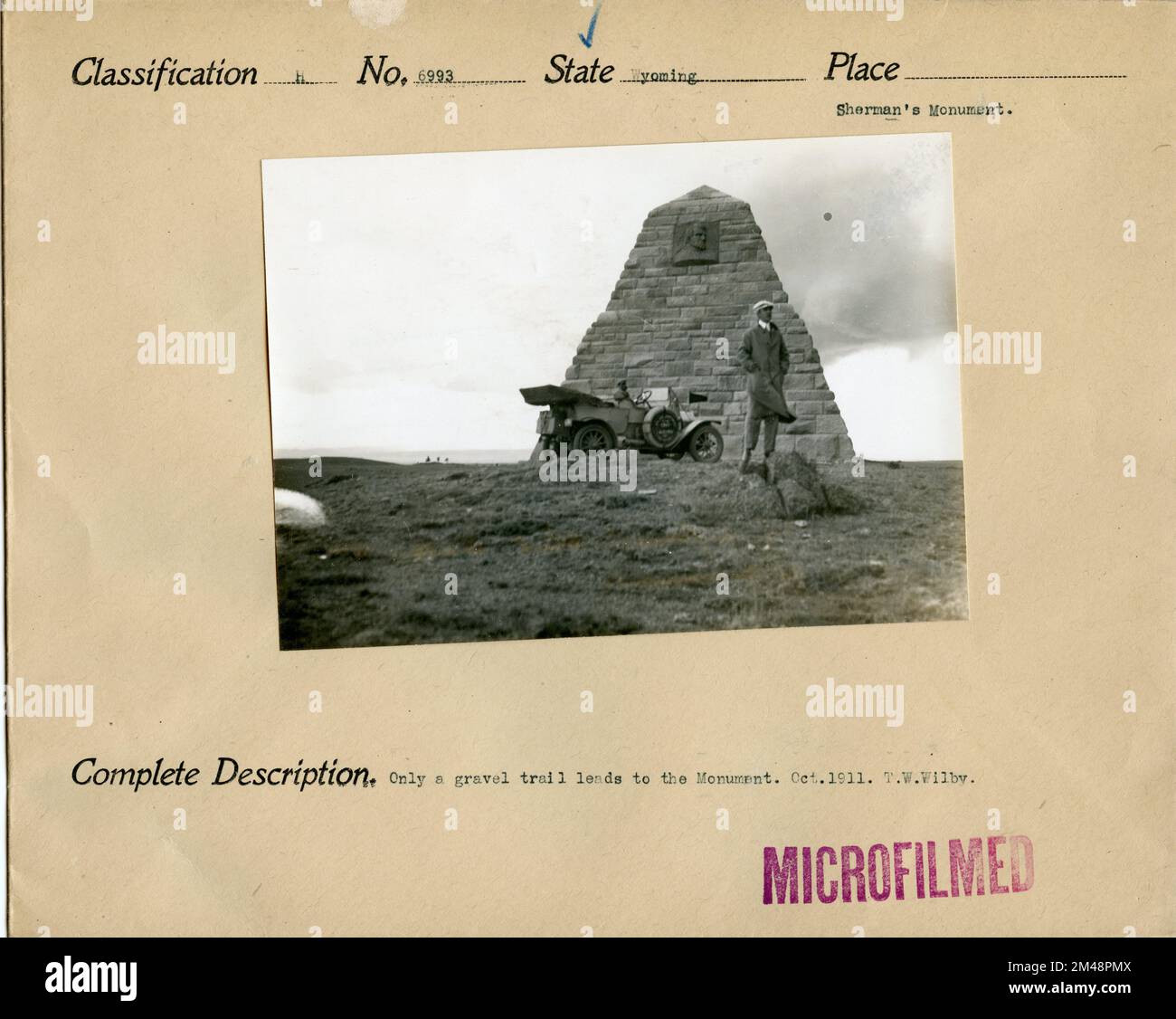 Sherman's Monument. Original caption: Sherman's Monument. Only a gravel ...