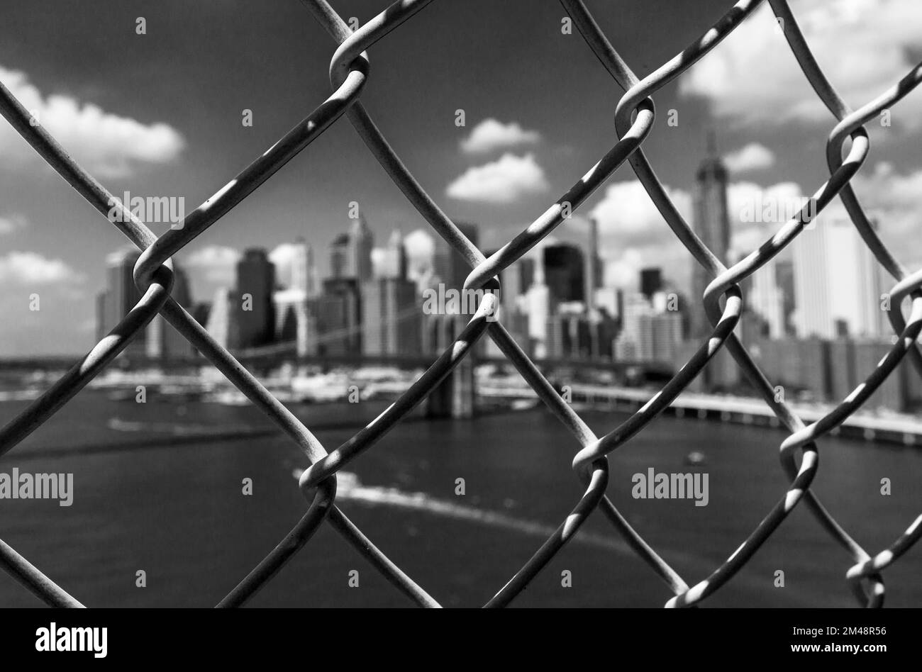 Fence view Black and White Stock Photos & Images - Alamy
