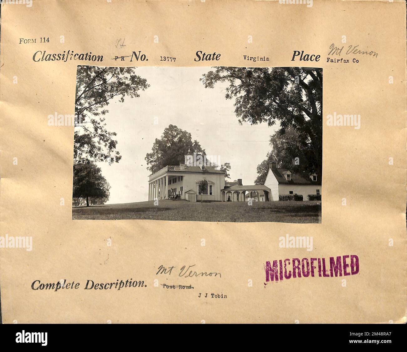 Mount Vernon. Original caption: Mount Vernon. J. J. Tobin. State ...