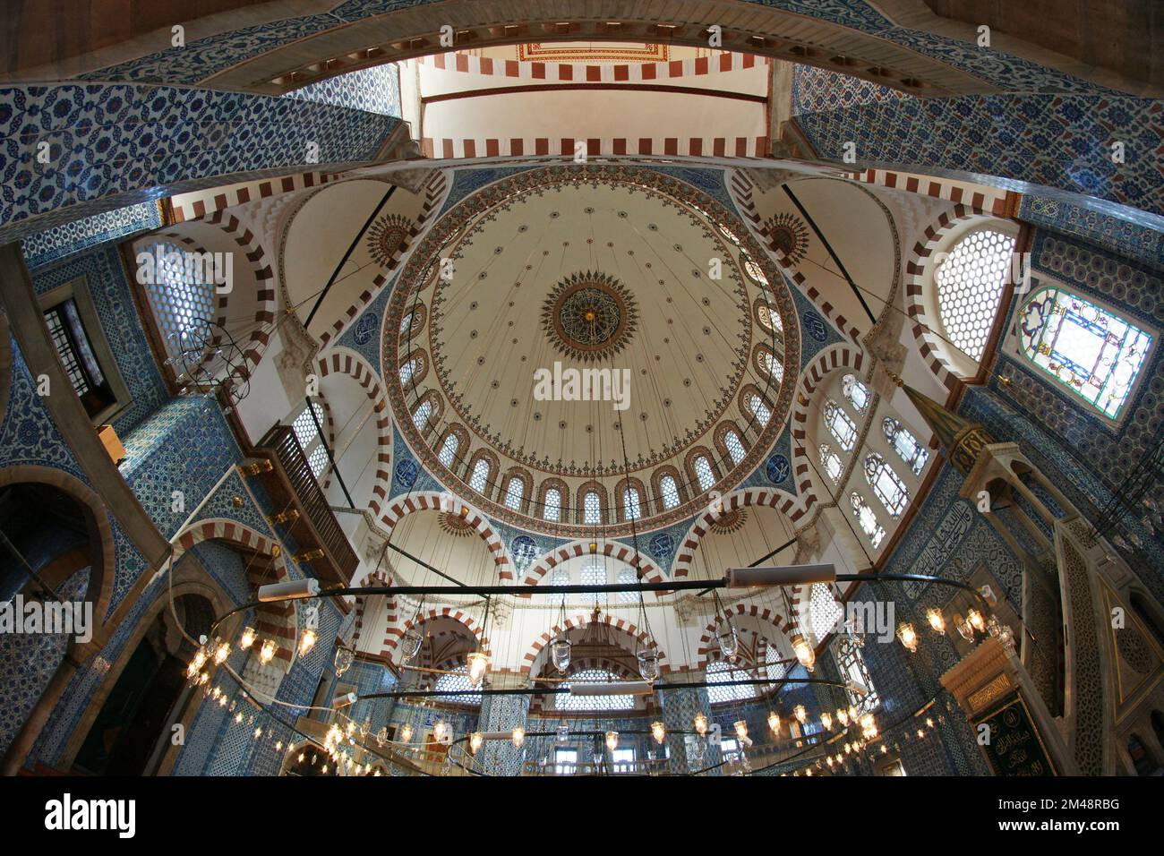 Located in Istanbul, Turkey, the Rustem Pasha Mosque was built by Mimar Sinan in the 16th ...