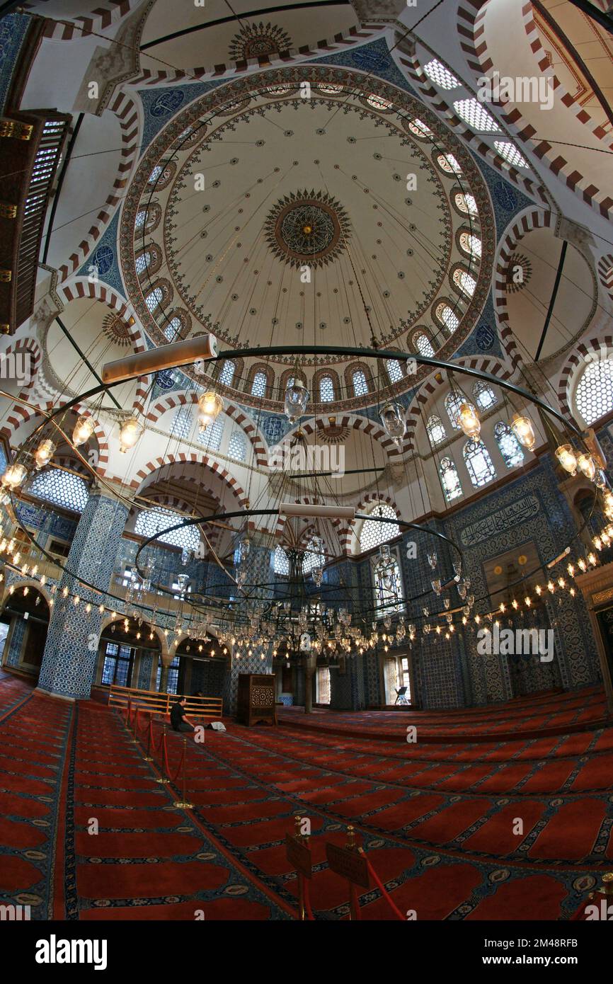 Located in Istanbul, Turkey, the Rustem Pasha Mosque was built by Mimar ...