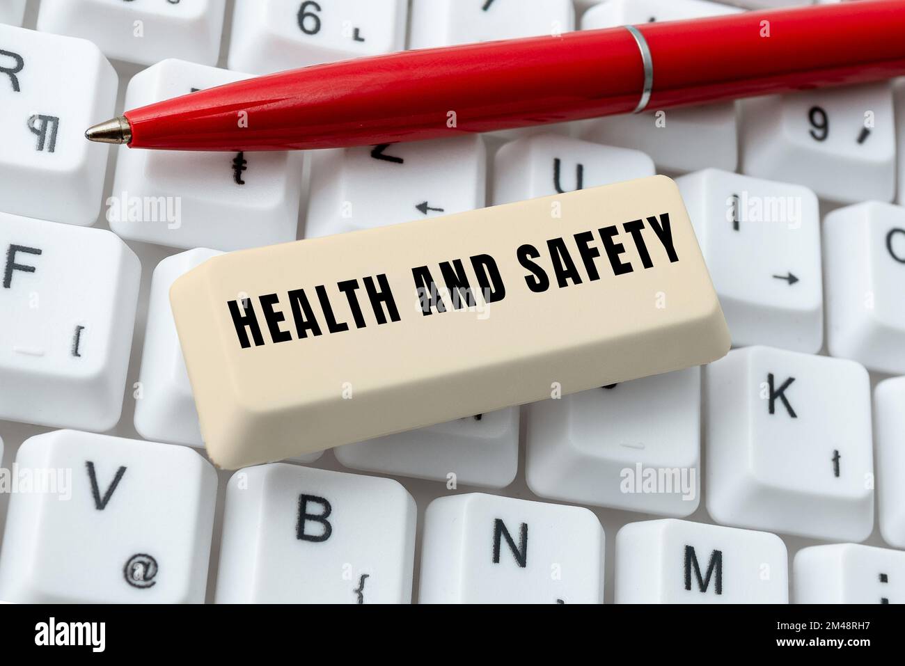 Sign displaying Health And Safety. Internet Concept Taking the ...