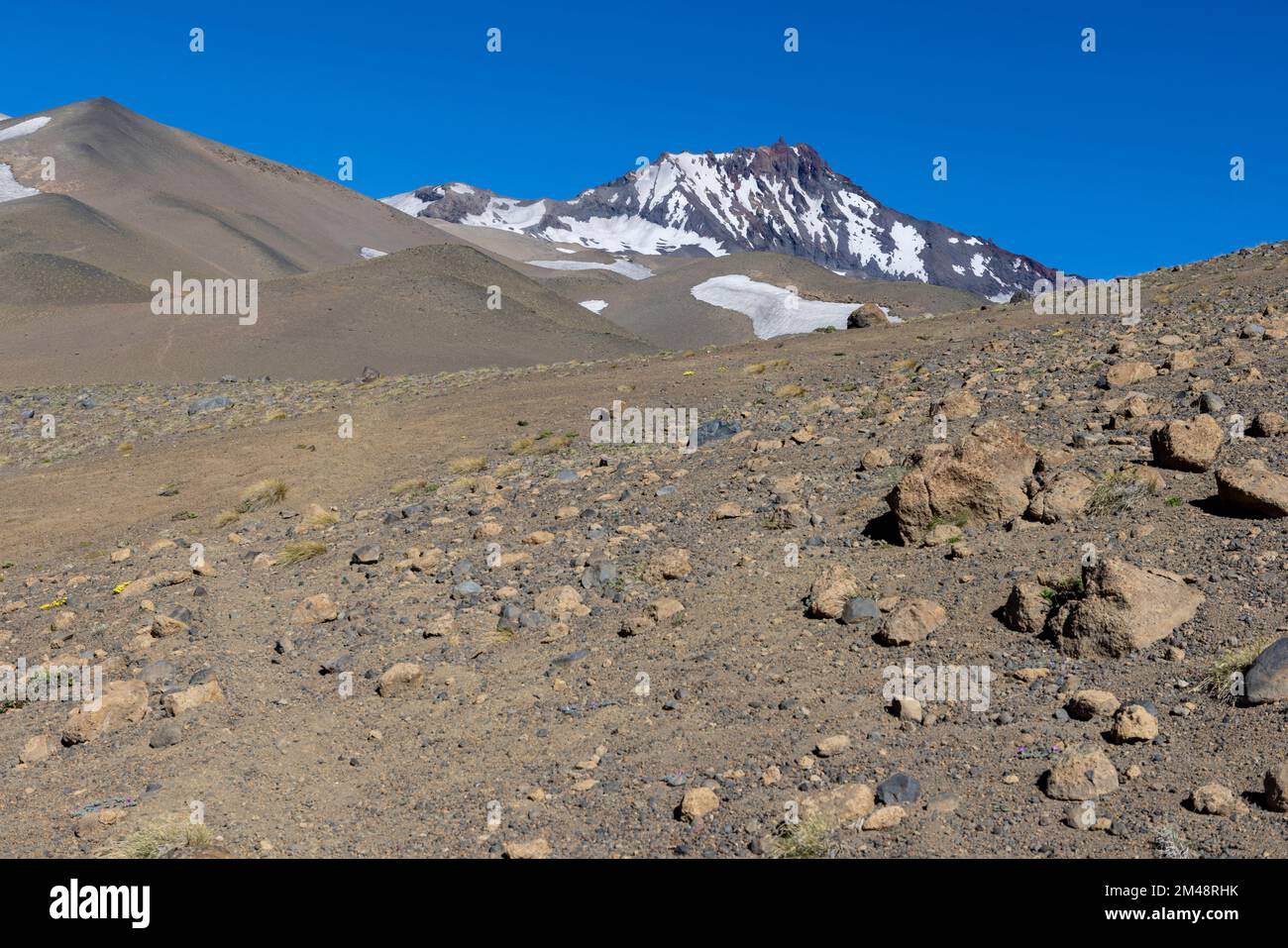 View of the breathtaking landscape at Paso Vergara in Argentina while ...